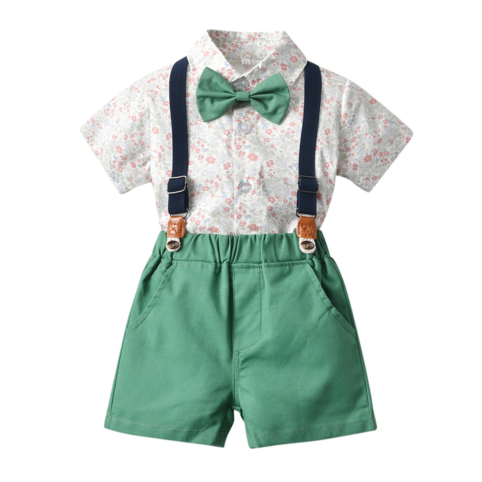 ATOGUTA Cute Baby Boy Outfits Short Sleeve Shirts Overalls Shorts ...