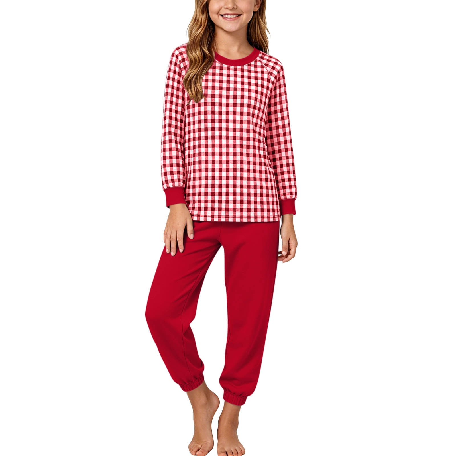 ATOGUTA Cute Outfits For Girls Long Sleeve Shirts Top & Long Pants Set ...
