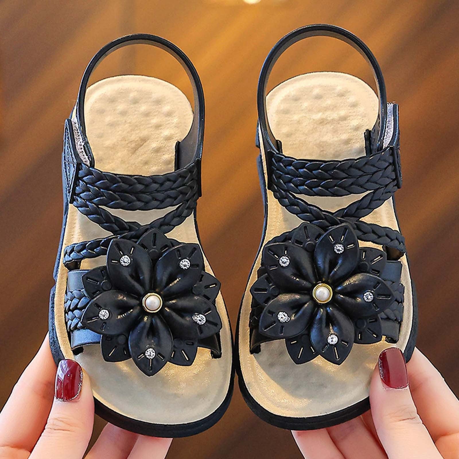 ATOGUTA Cute Sandals for Girls Open Toe Cute Flats Dress Sandals Summer ...