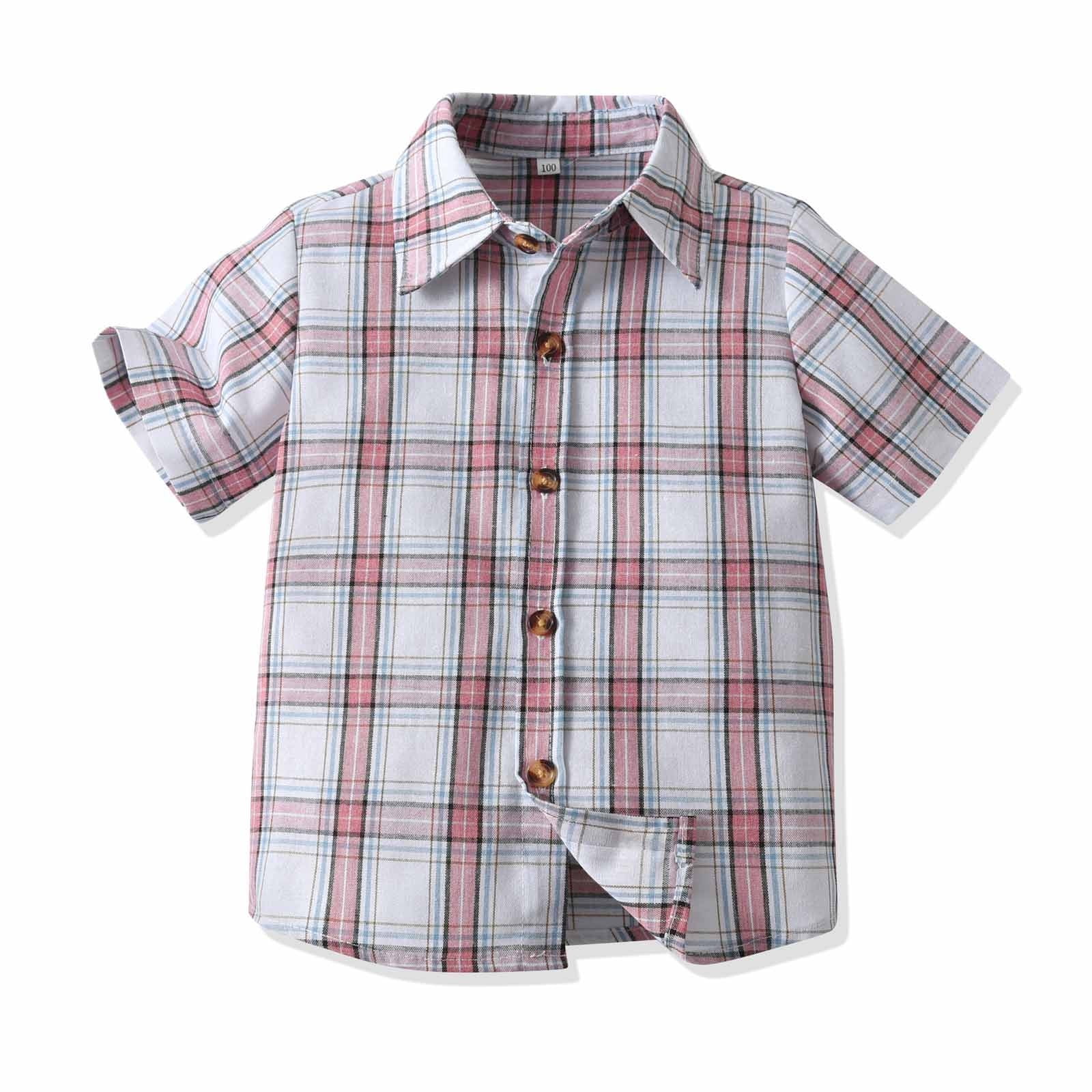ATOGUTA Cute T Shirts for Boys Pink Casual Button Down Shirts Vacation ...