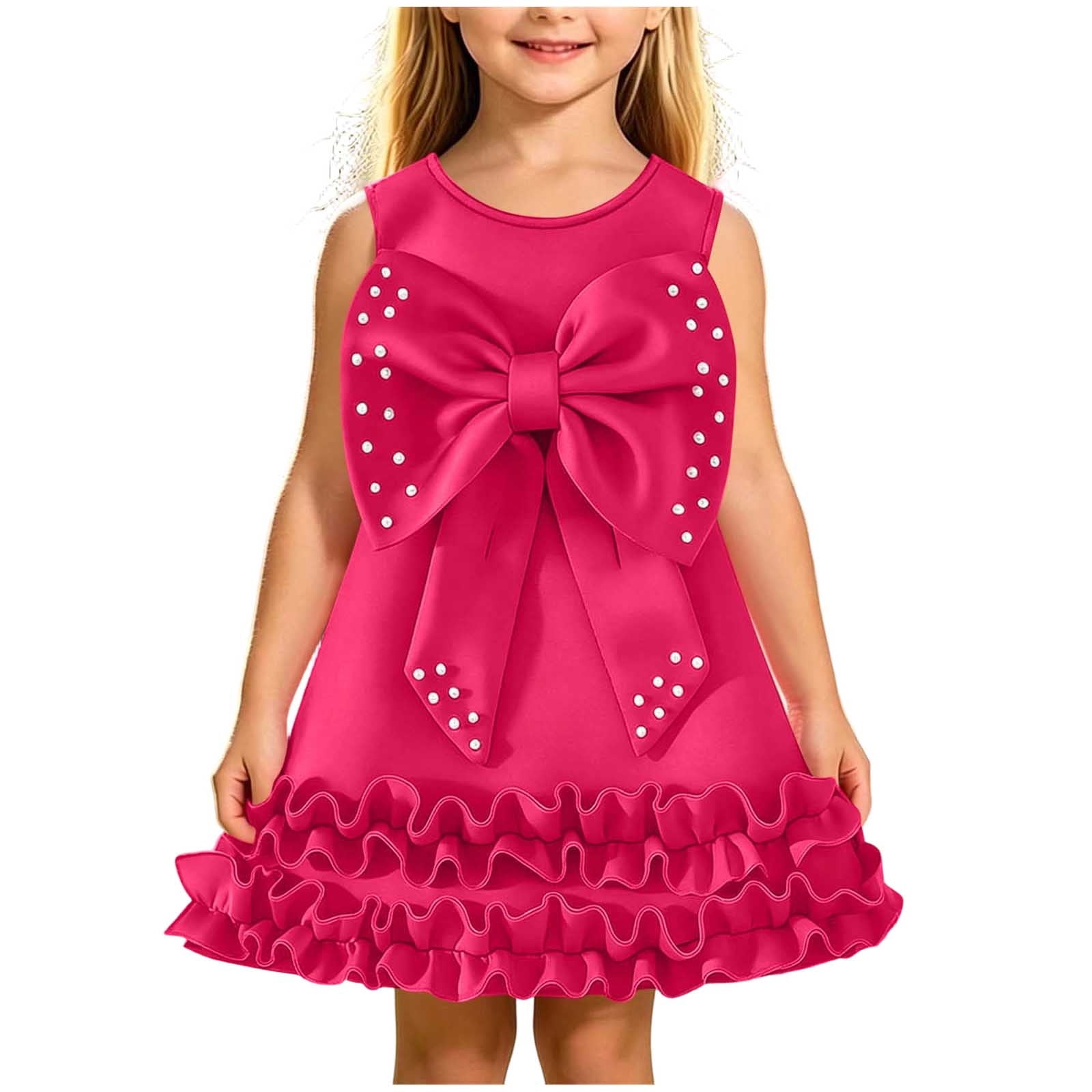 ATOGUTA Dress For Girls A Line Birthday Dress Ruffle Tank Dresses Cute ...