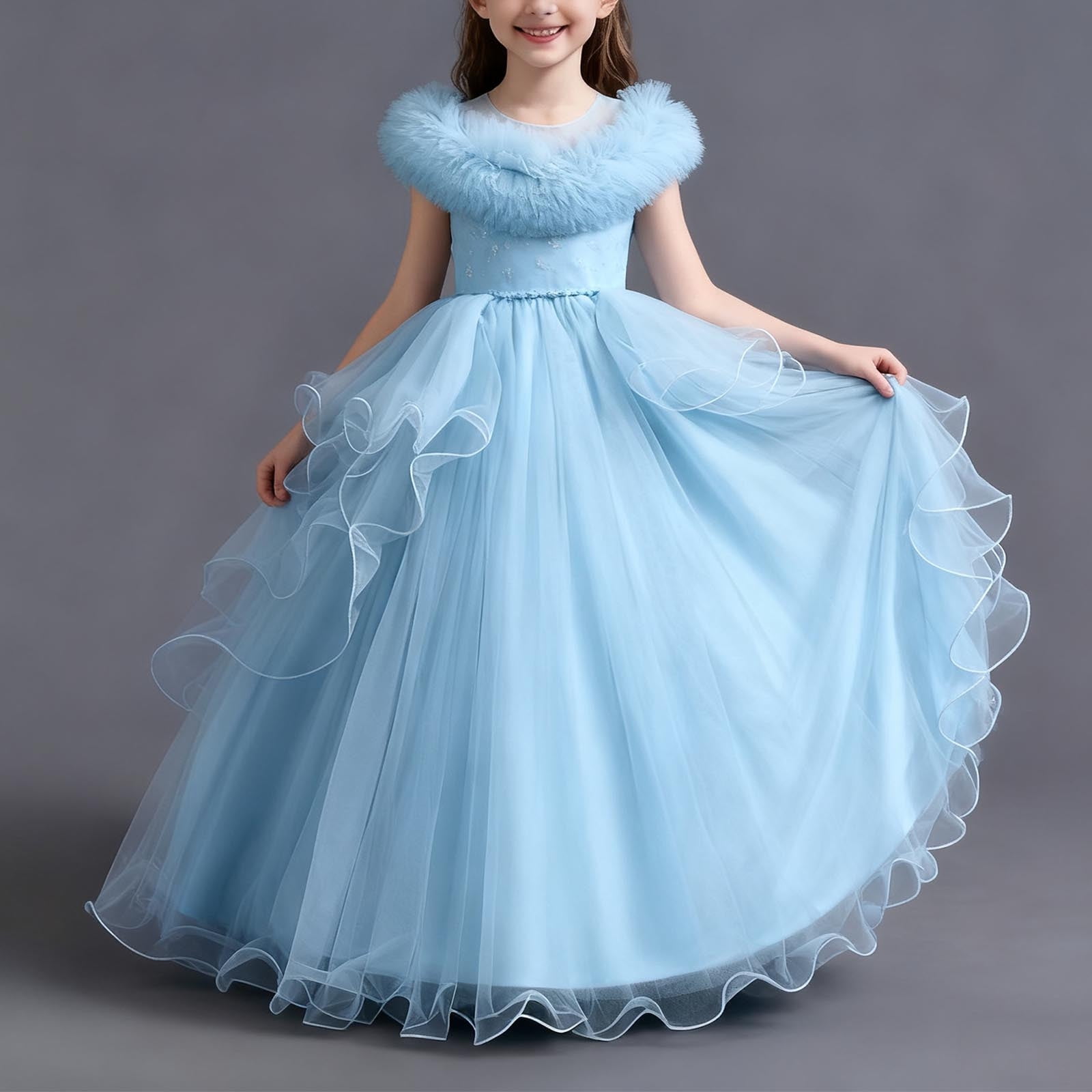 ATOGUTA Dress Girls Tulle Party Birthday Poster Formal Fancy Flower ...