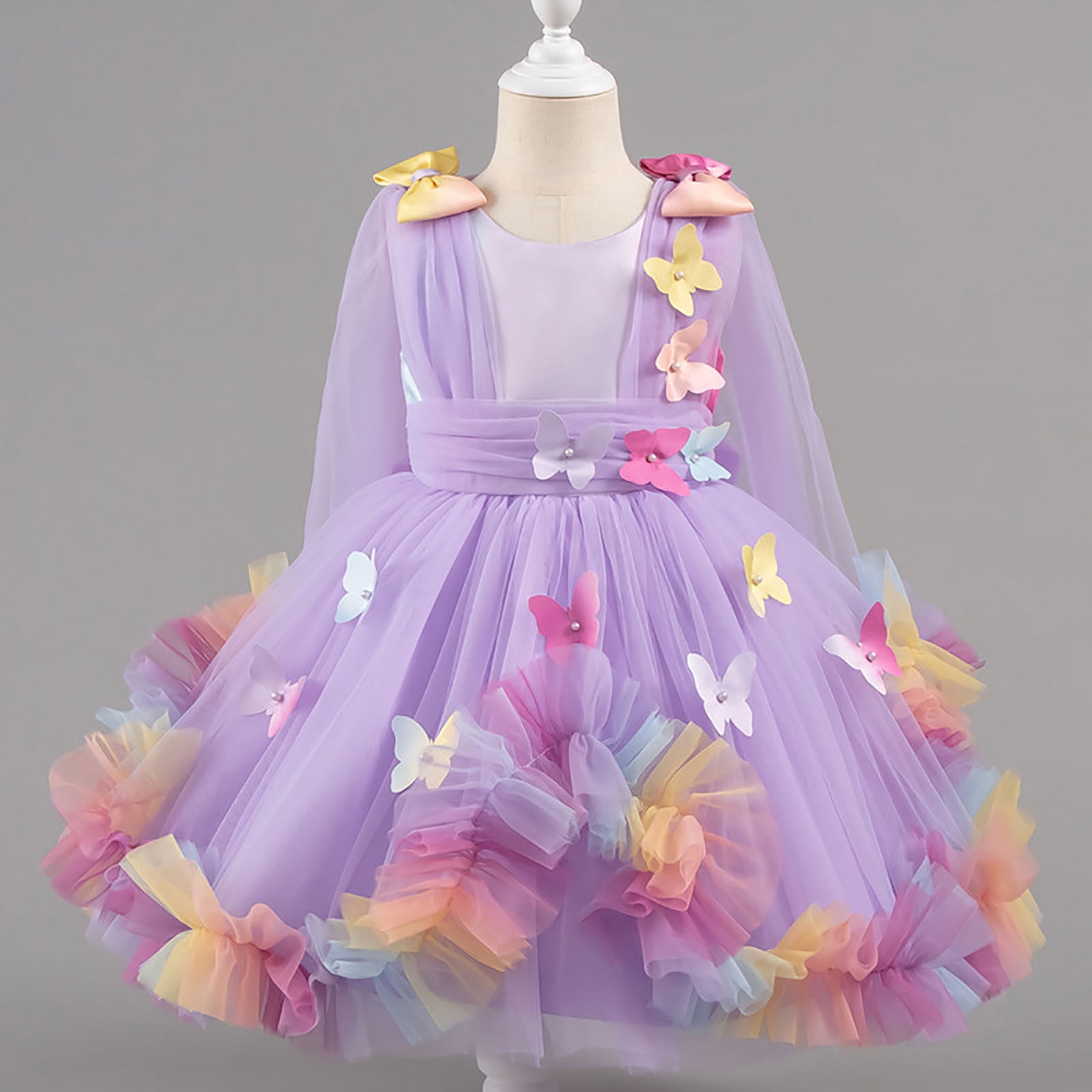 ATOGUTA Dress for Girls Tulle Party Birthday Poster Formal Fancy Flower ...