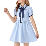 ATOGUTA Dresses For Girls Summer Short Sleeve Ruffle A Line Cute ...