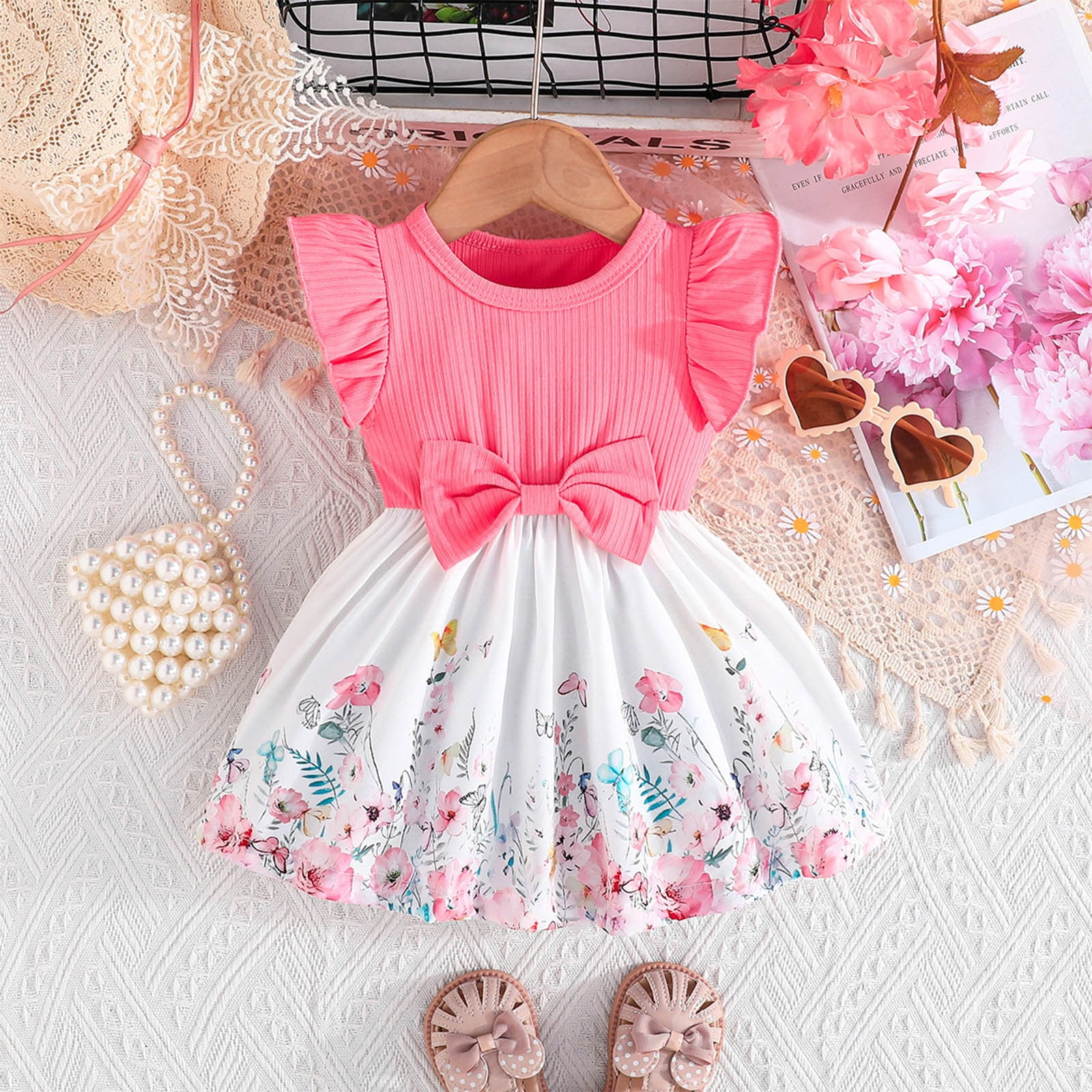 ATOGUTA Dresses Girls Short Sleeve A-line Summer Holiday Birthday ...