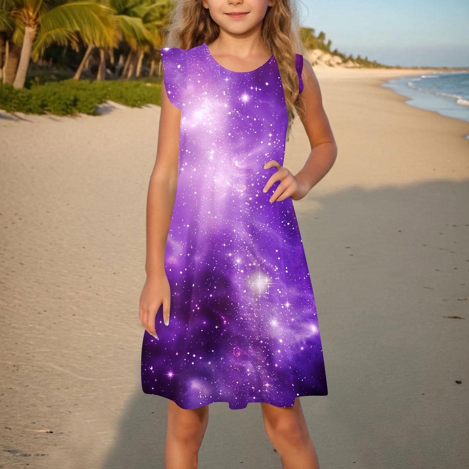 ATOGUTA Dresses for Tween Girls 4T-14 Sleeveless Casual Twirly Birthday ...