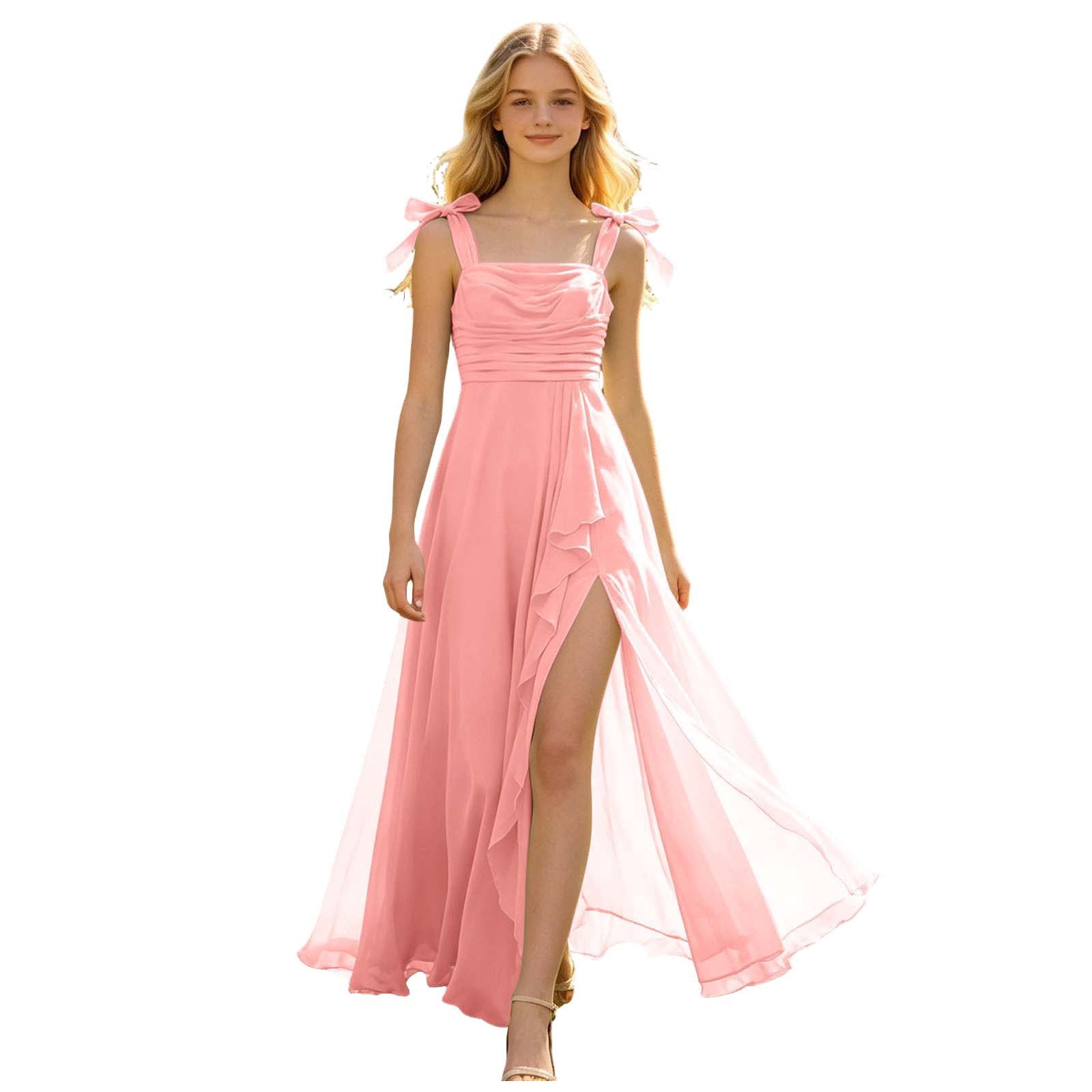 ATOGUTA Elegant Dresses for Girls Chiffon Junior Bridesmaid Dress With ...