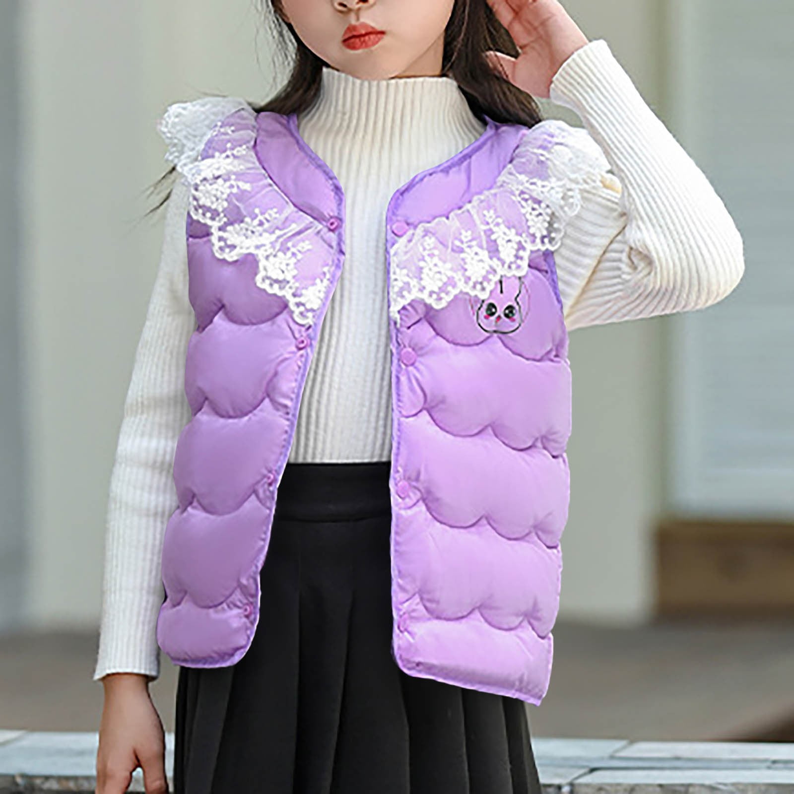 ATOGUTA Fall Winter Vest Toddler Girl Long Sleeve Parka Lightweight ...