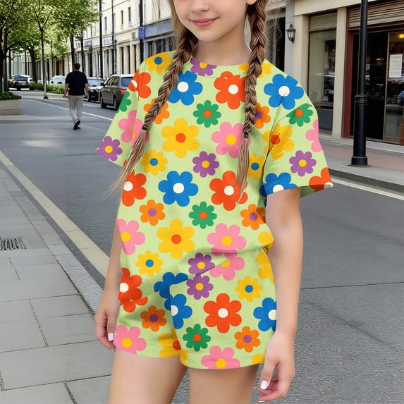ATOGUTA Festival Outfits for Girls Kids Short Sleeve T Shirts and ...