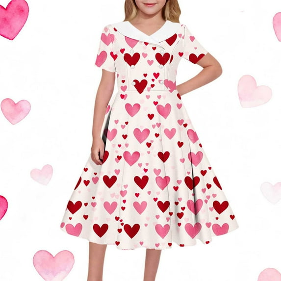 ATOGUTA Flower Girl Dress Peter Pan Collar Dress Clothes Kids Summer ...