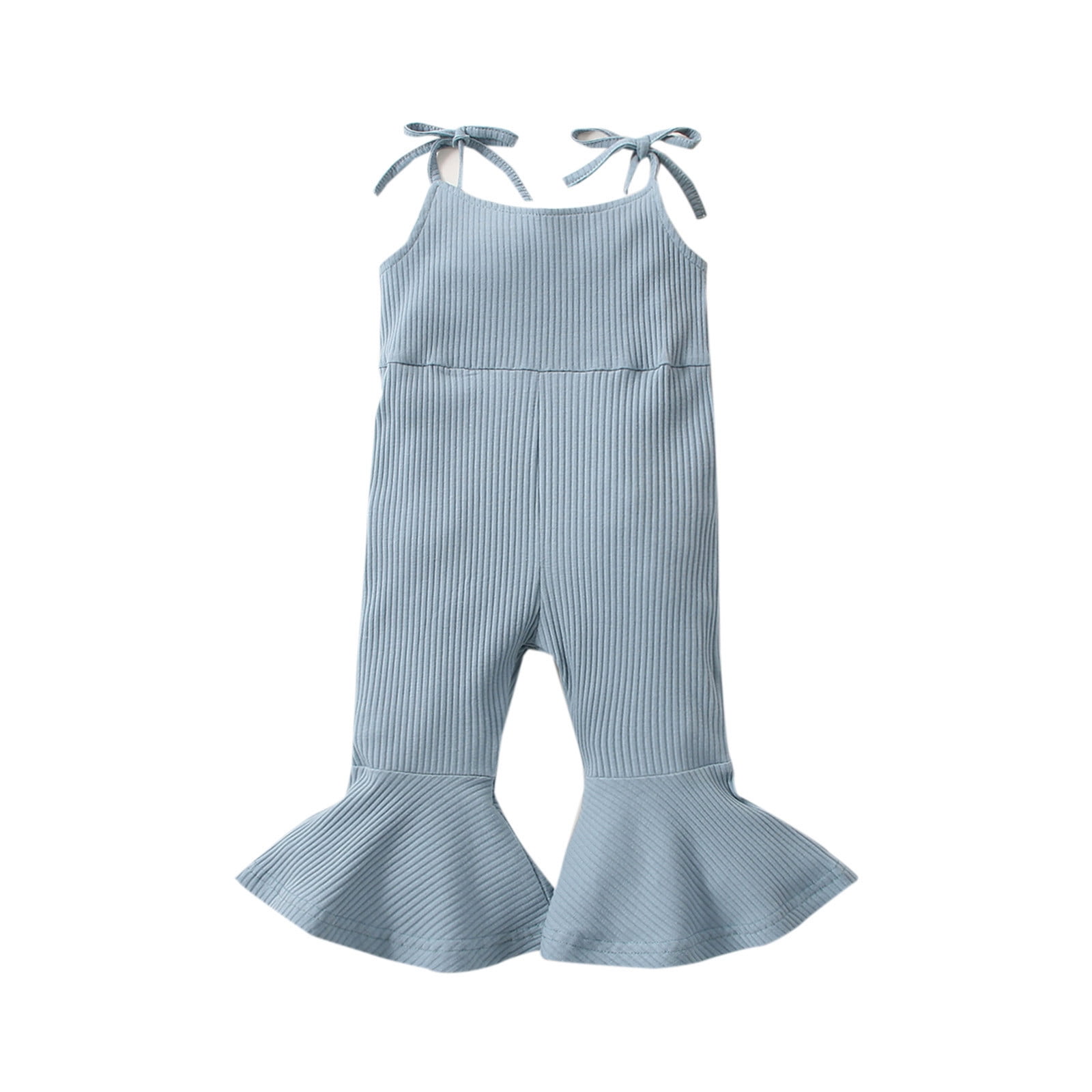 ATOGUTA Girl Jumpsuit Bell Bottom Jumpsuit Sleeveless Romper Pants ...