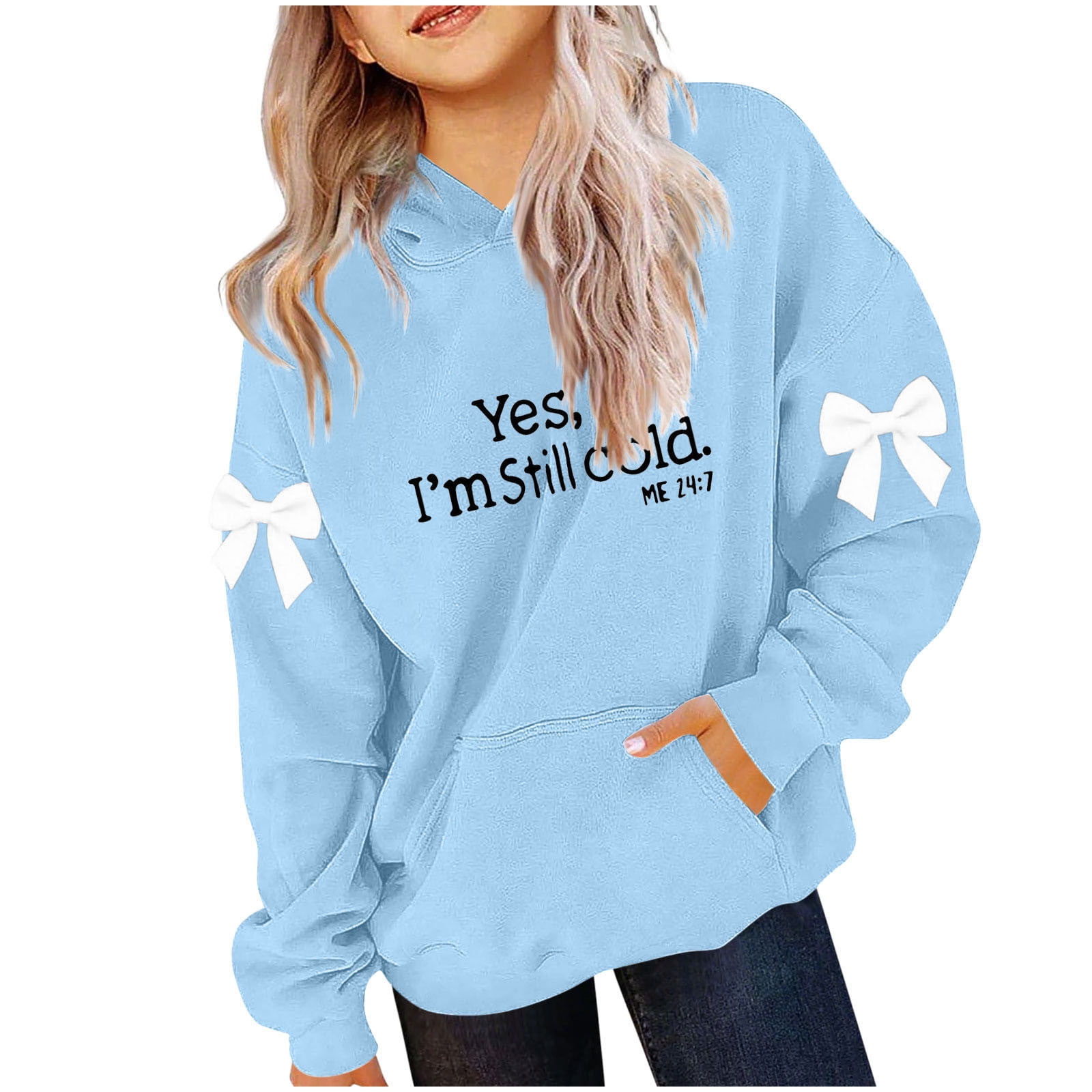ATOGUTA Girl Sweatshirt Long Sleeve Fleece Hooded Pullover Sweatshirt ...