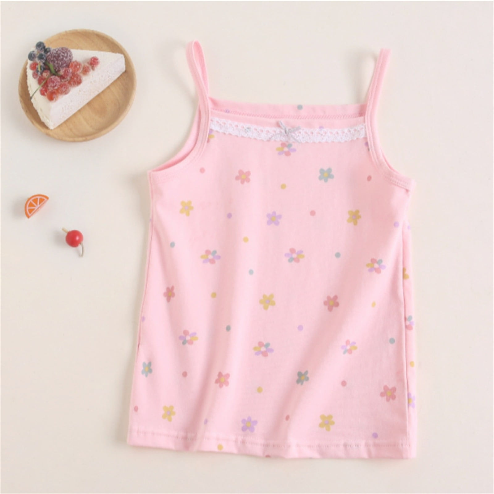 ATOGUTA Girl's Camisole Tops Pink Spaghetti Strap Sleeveless Casual ...
