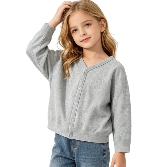 ATOGUTA Girl's Cardigan Kids Long Sleeve Open Front Button Cover Up ...