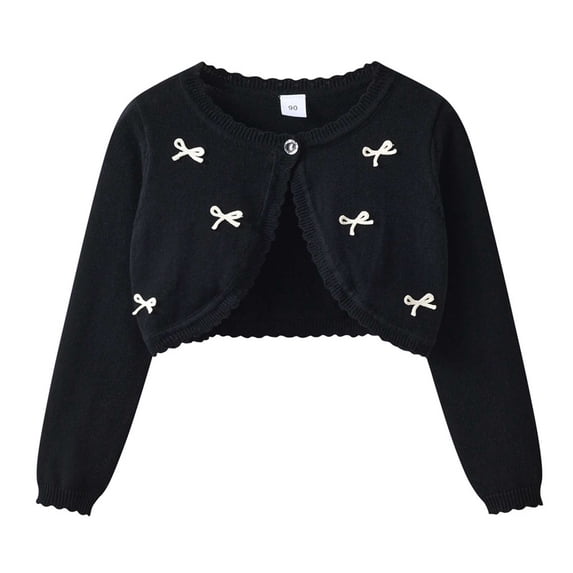 ATOGUTA Girl's Lightweight Cardigans Long Sleeve Knitted Bolero ...