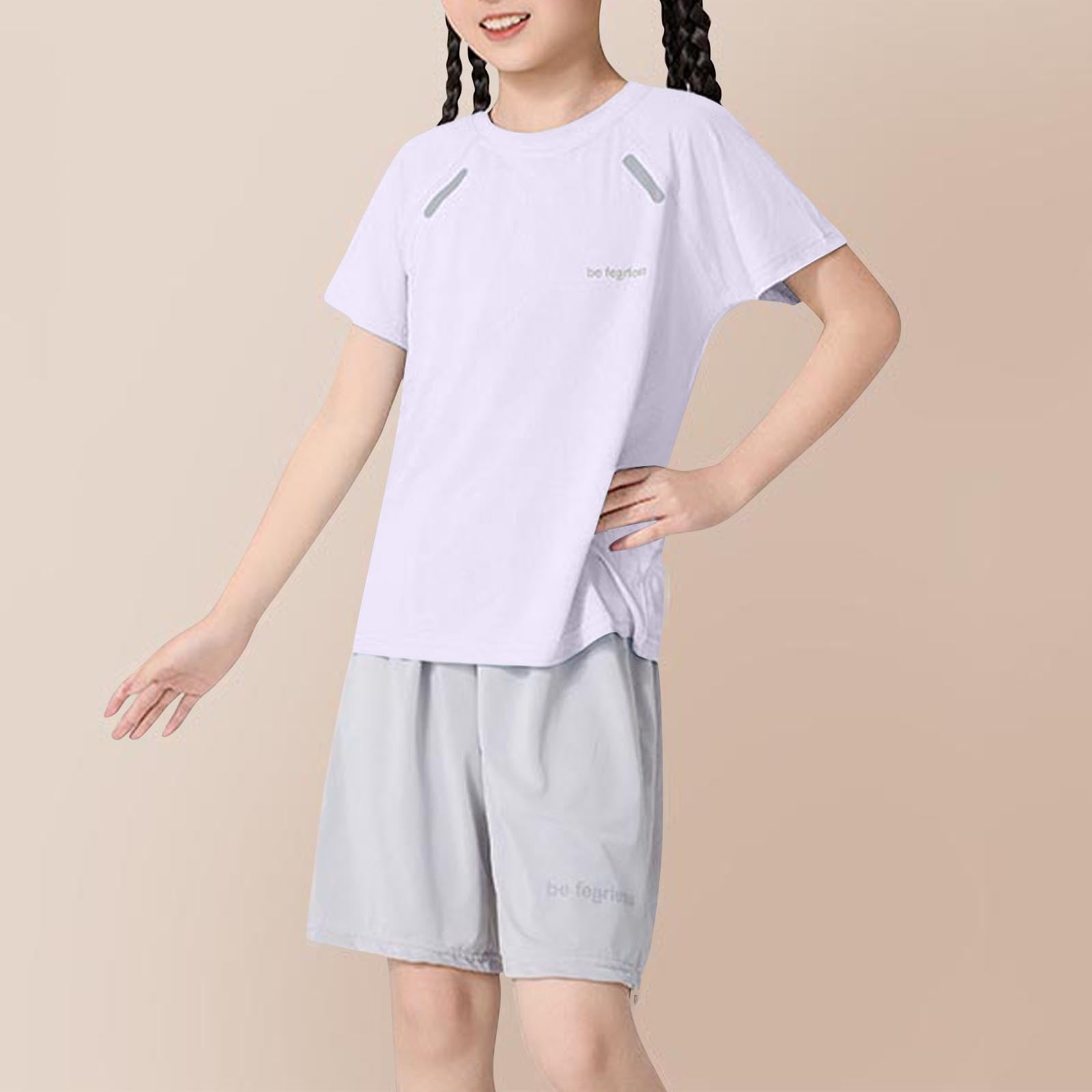ATOGUTA Girls Athletic Sets Short Sleeve T Shirt and Shorts Girls ...