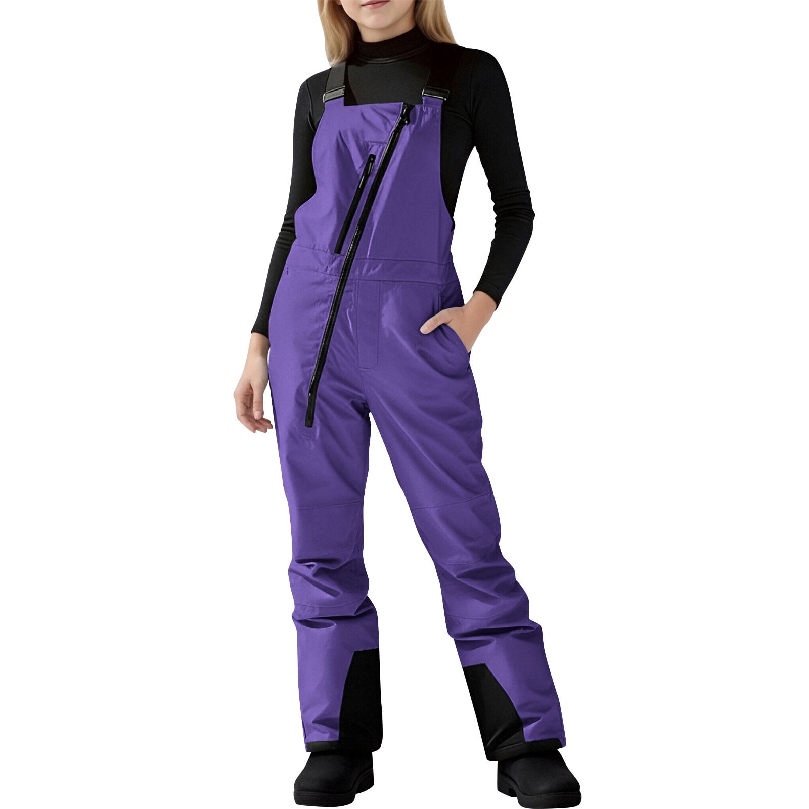 ATOGUTA Girls Bib Ski Pants Snow Ski Overalls Windproof Insulated ...