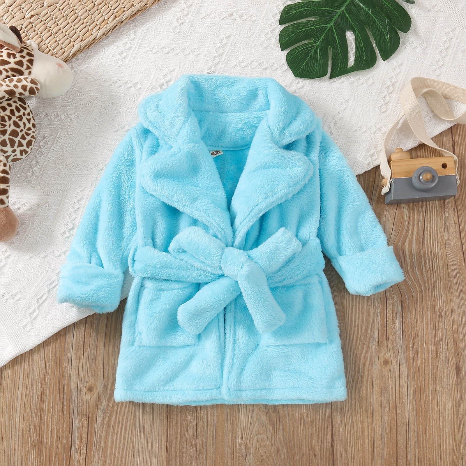 ATOGUTA Girls Boys Robes Shawl Collar Robe Fleece Robes Soft Flannel ...