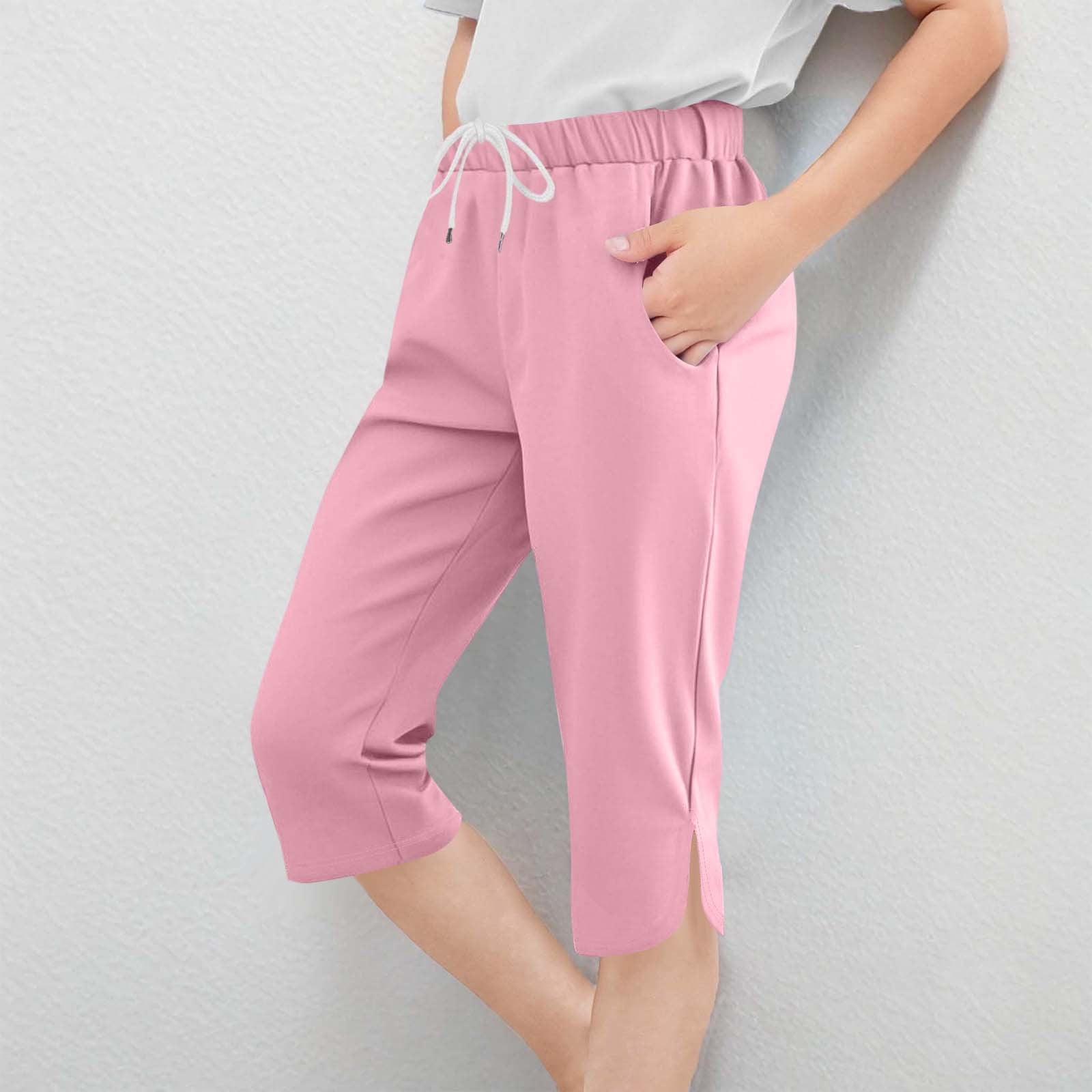 ATOGUTA Girls Capri Pants Size 5T-13 with Pockets Elastic Waist ...