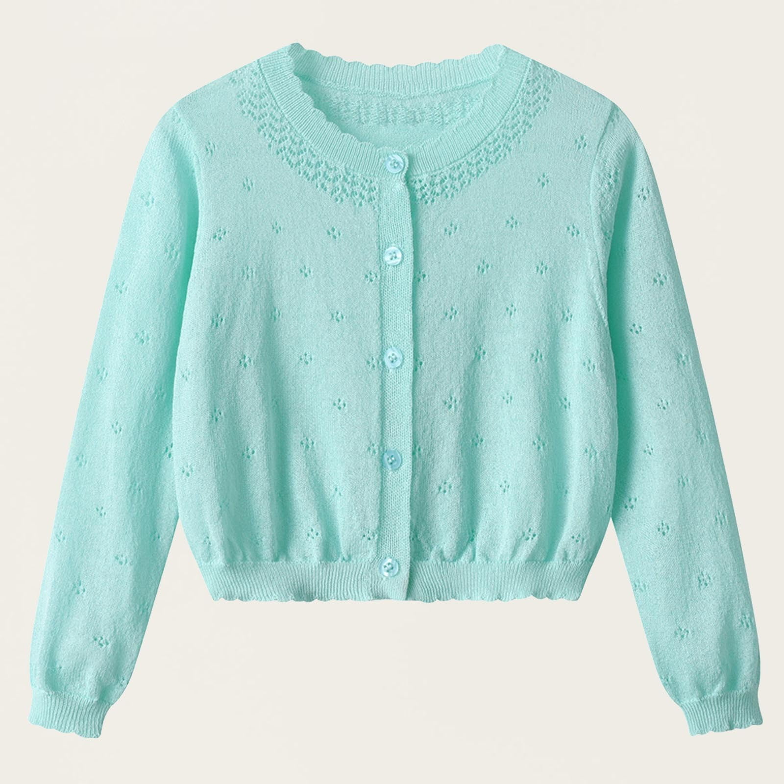 ATOGUTA Girls Cardigan Sweaters Crewneck Button Down Cardigan Sweater ...