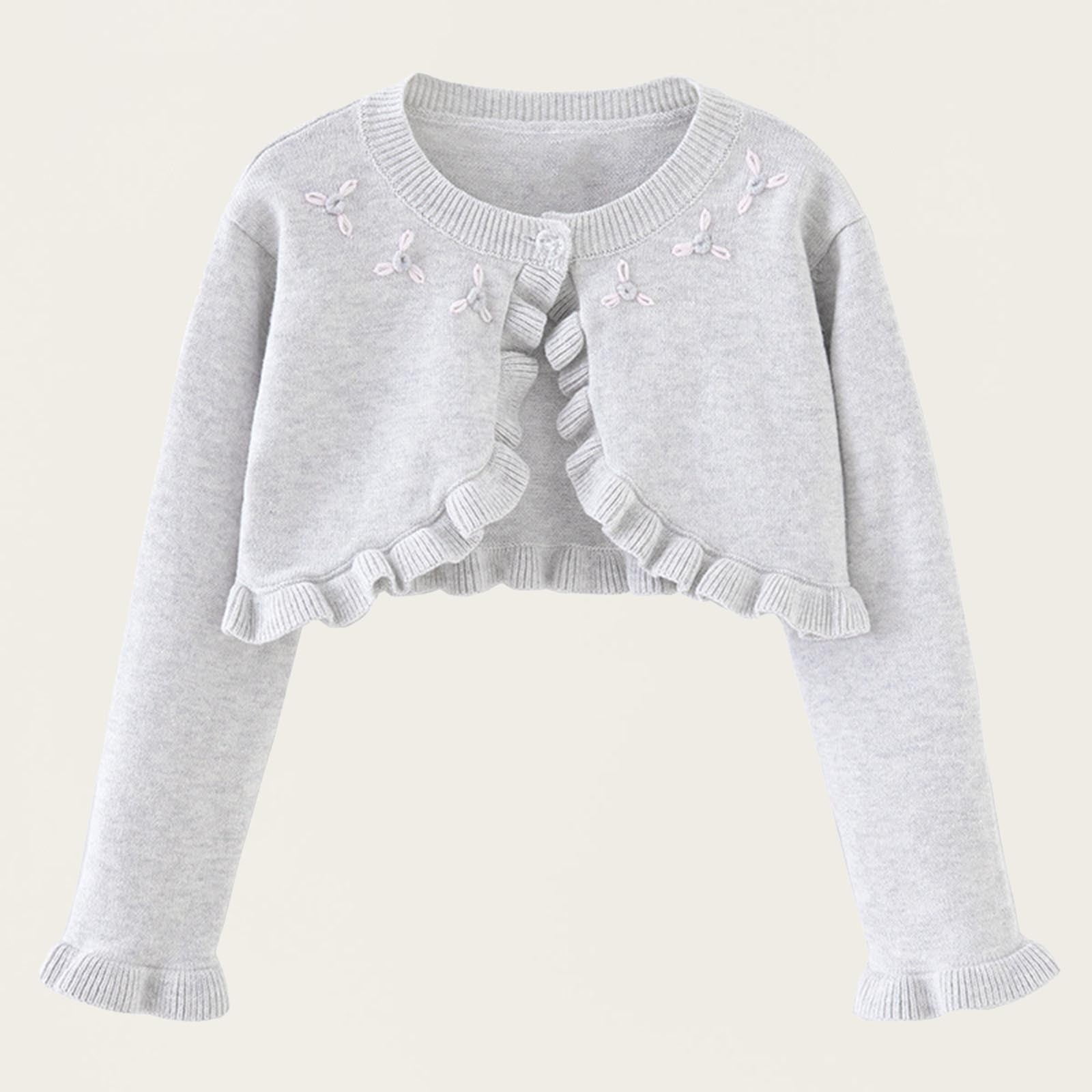 ATOGUTA Girls Cardigan Sweaters Long Sleeve Cardigan Sweater Cute Open ...