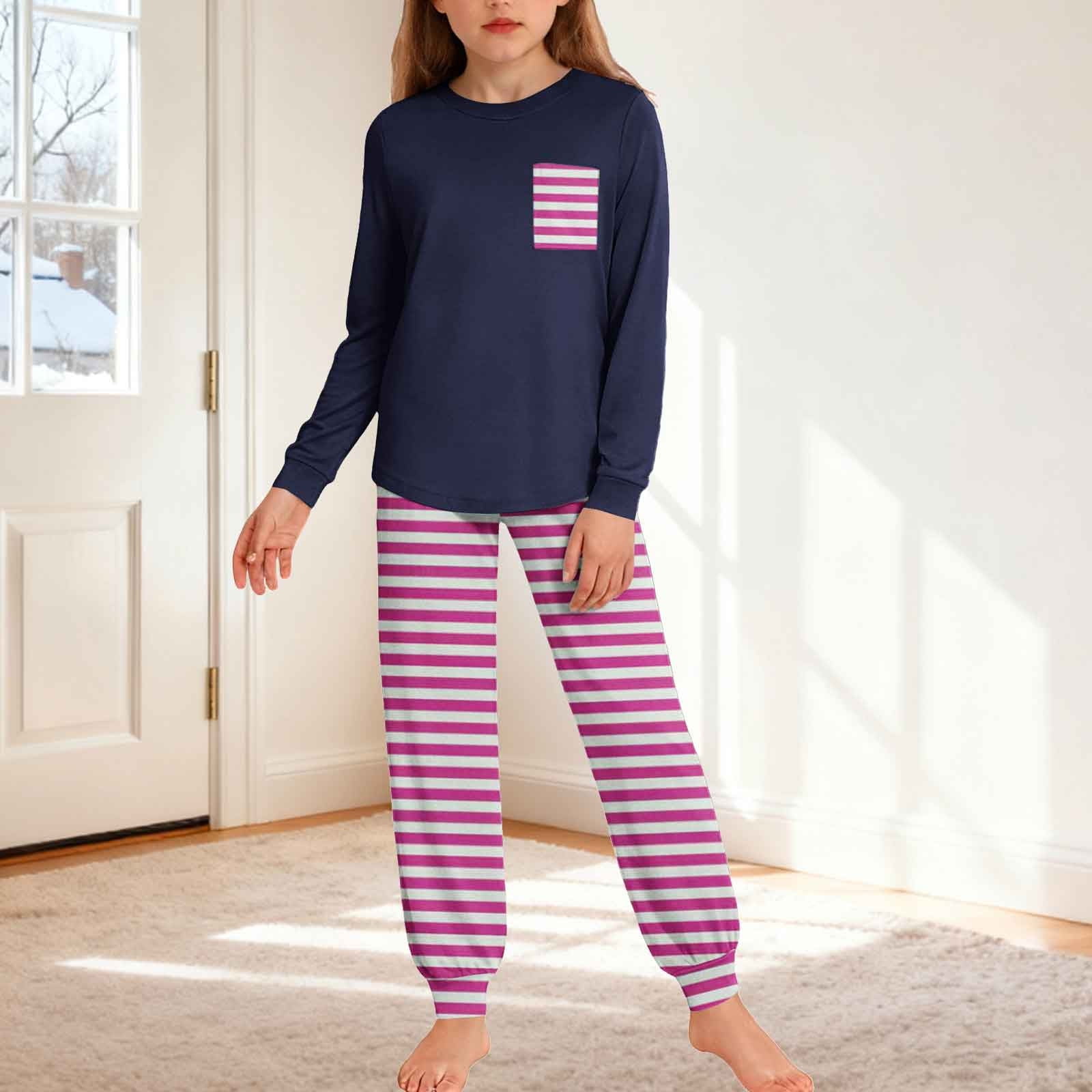 ATOGUTA Girls Children Clothing Kids Striped Sweatsuits Set Long Sleeve ...