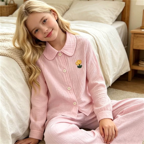 ATOGUTA Girls Clothes Button Down Shirts and Pants Kids Summer Outfits ...