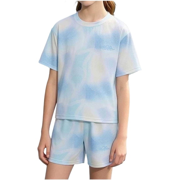 ATOGUTA Girls' Clothing Sets Short Sleeve Tops and Shorts Set Soft ...