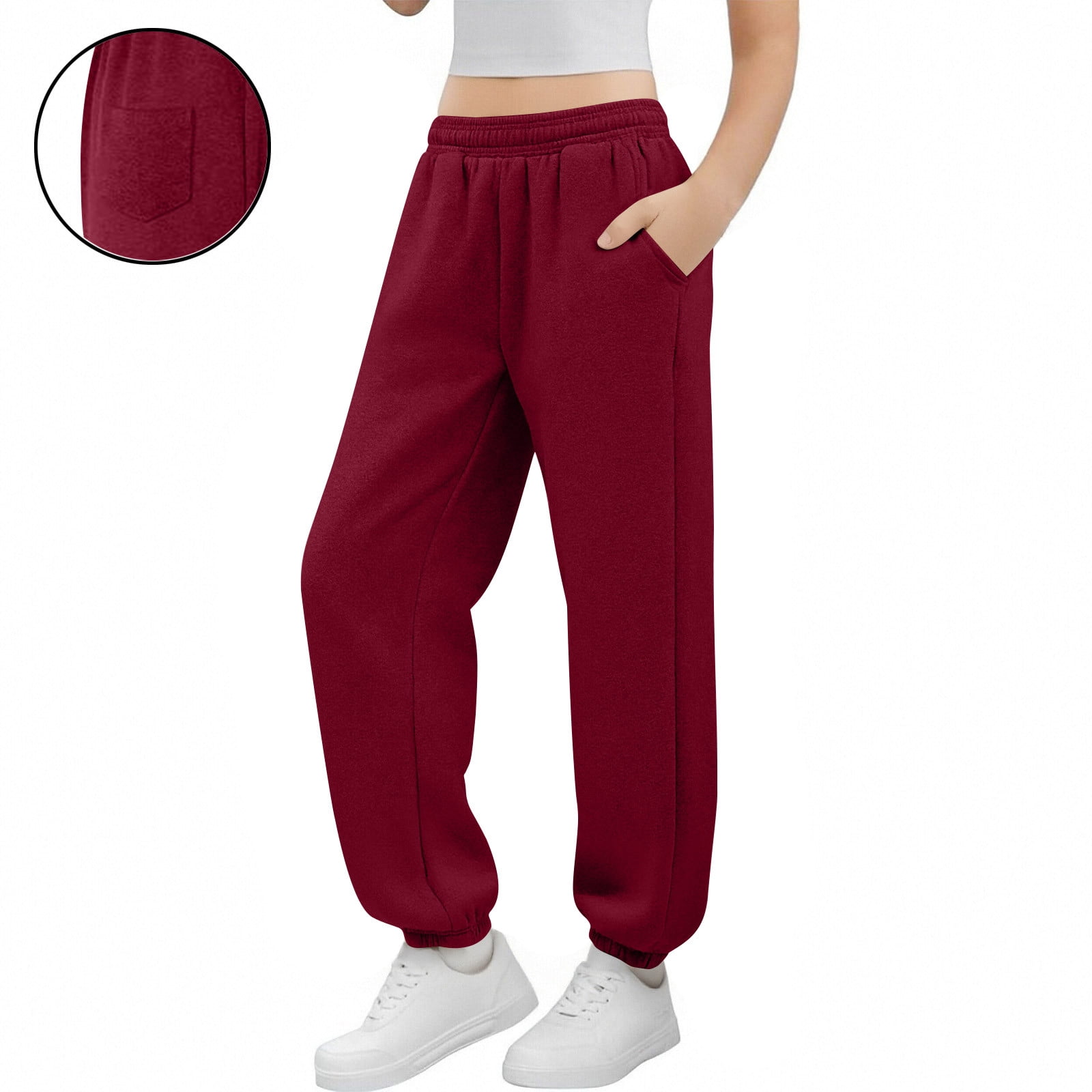 ATOGUTA Girls Comfortable Pants Active Joggers Soft Athletic Sweat ...