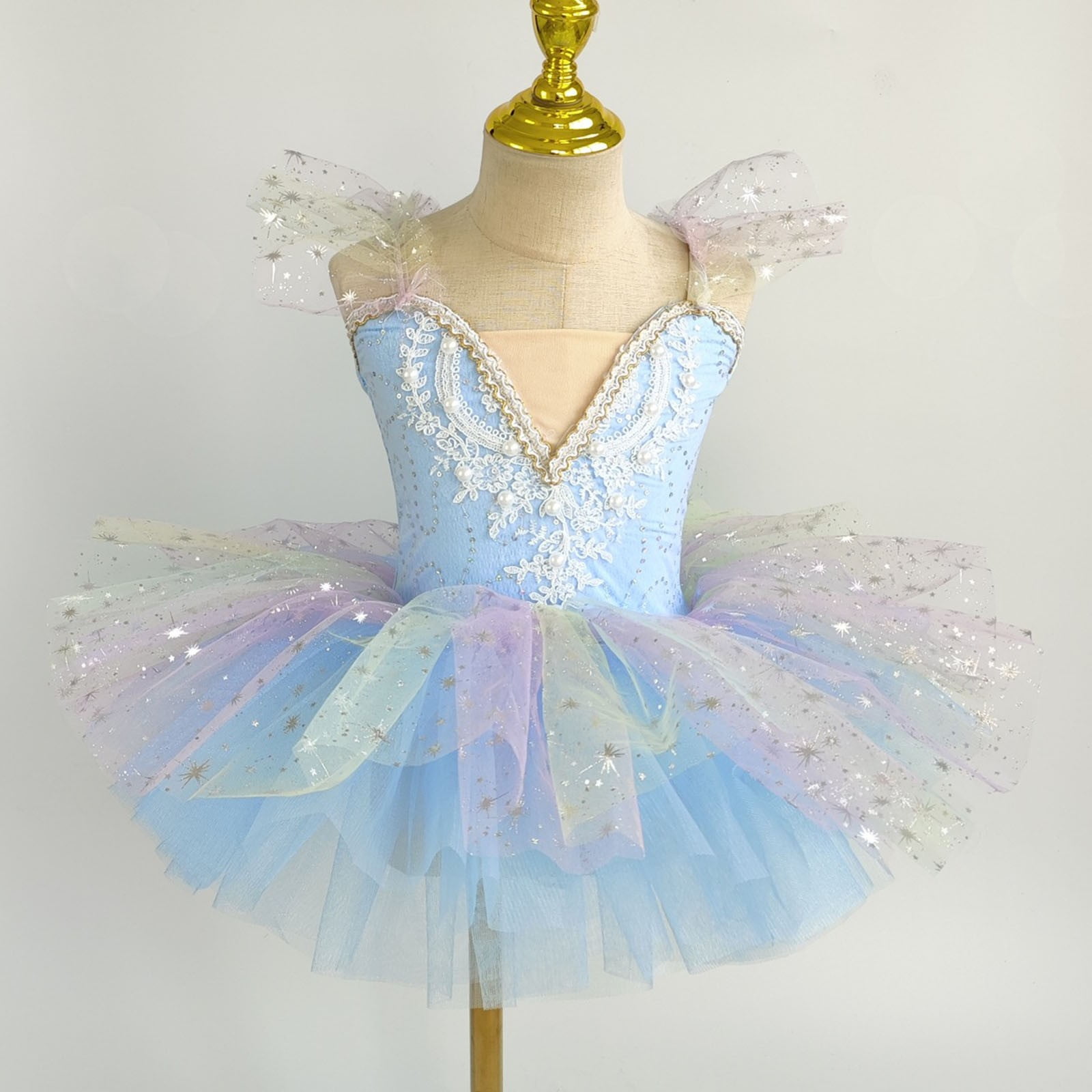 ATOGUTA Girls' Dance Dress Elegant Ballet Recital Dress with Sparkle ...