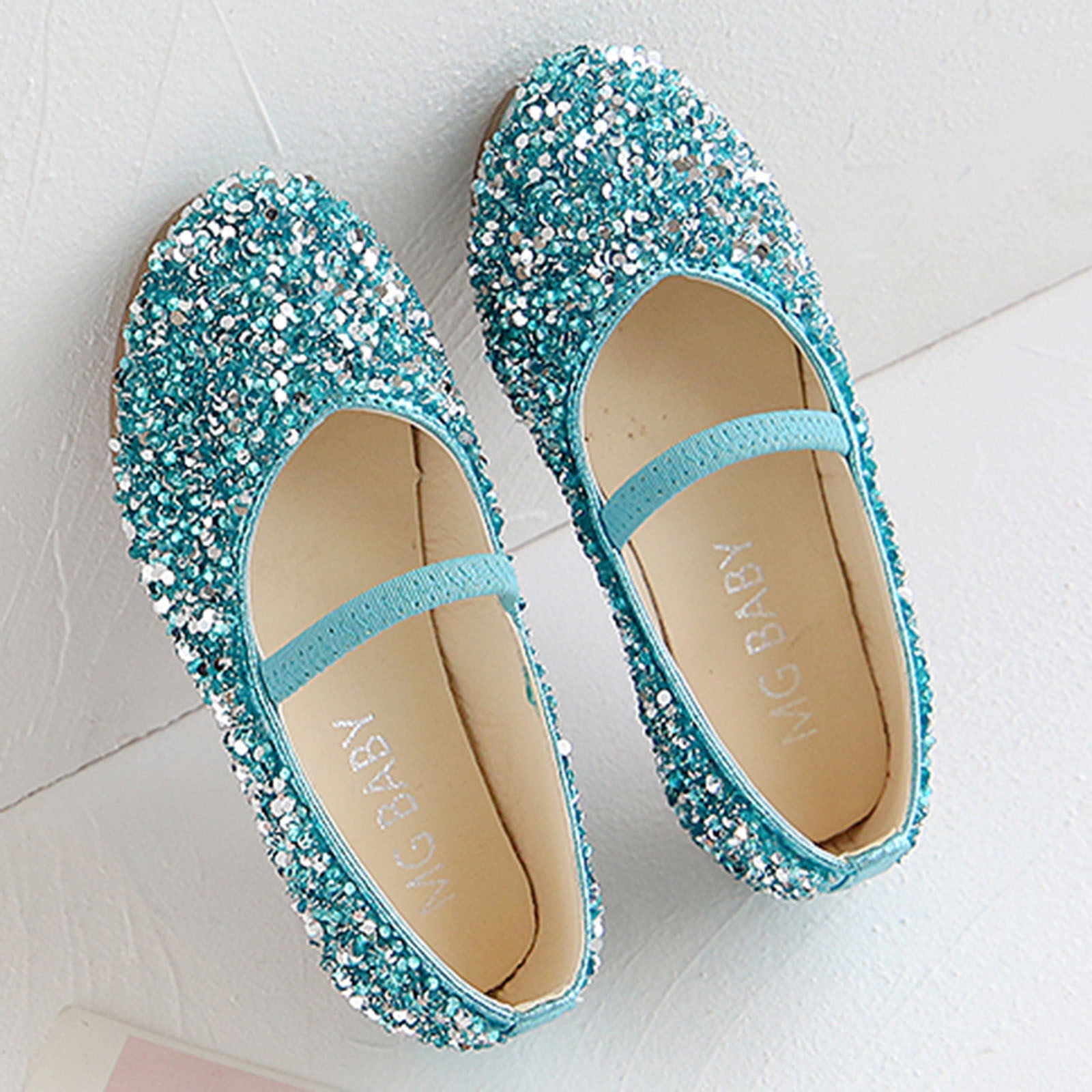 ATOGUTA Girls Dance Shoes Sequin Non-slip Flats Princess Shoes for ...