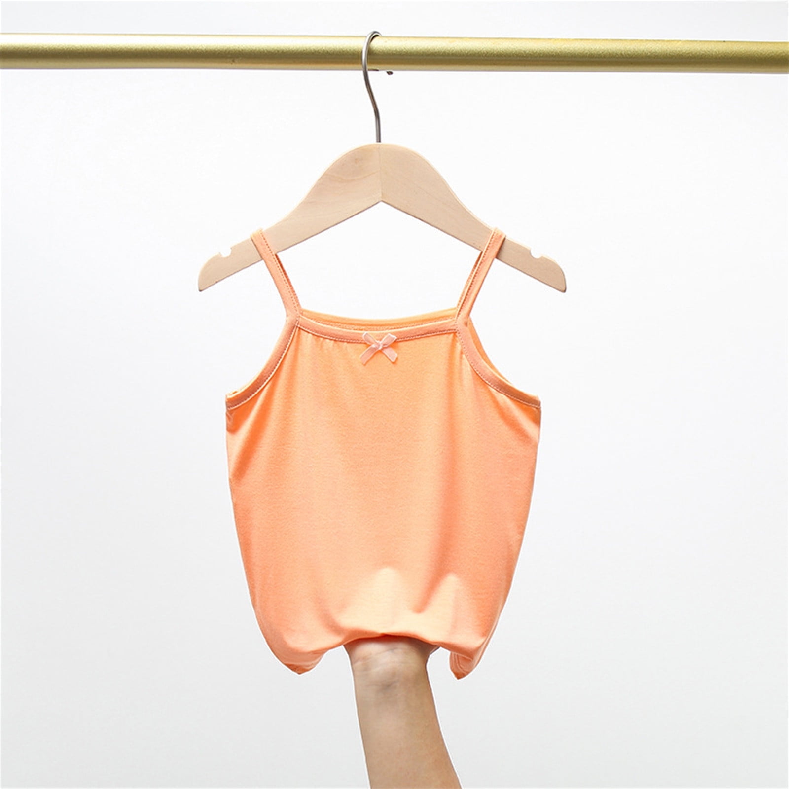 ATOGUTA Girls Dance Tank Tops Orange Sleeveless Spaghetti Strap Crop ...