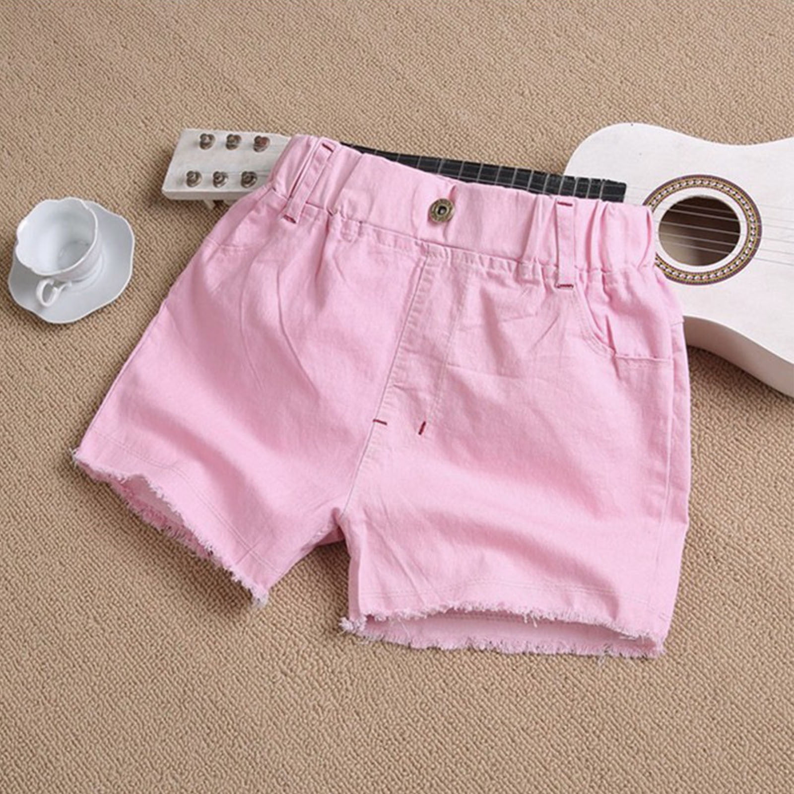 ATOGUTA Girls Denim Shorts Kids Girls Denim Shorts with Pocket High ...