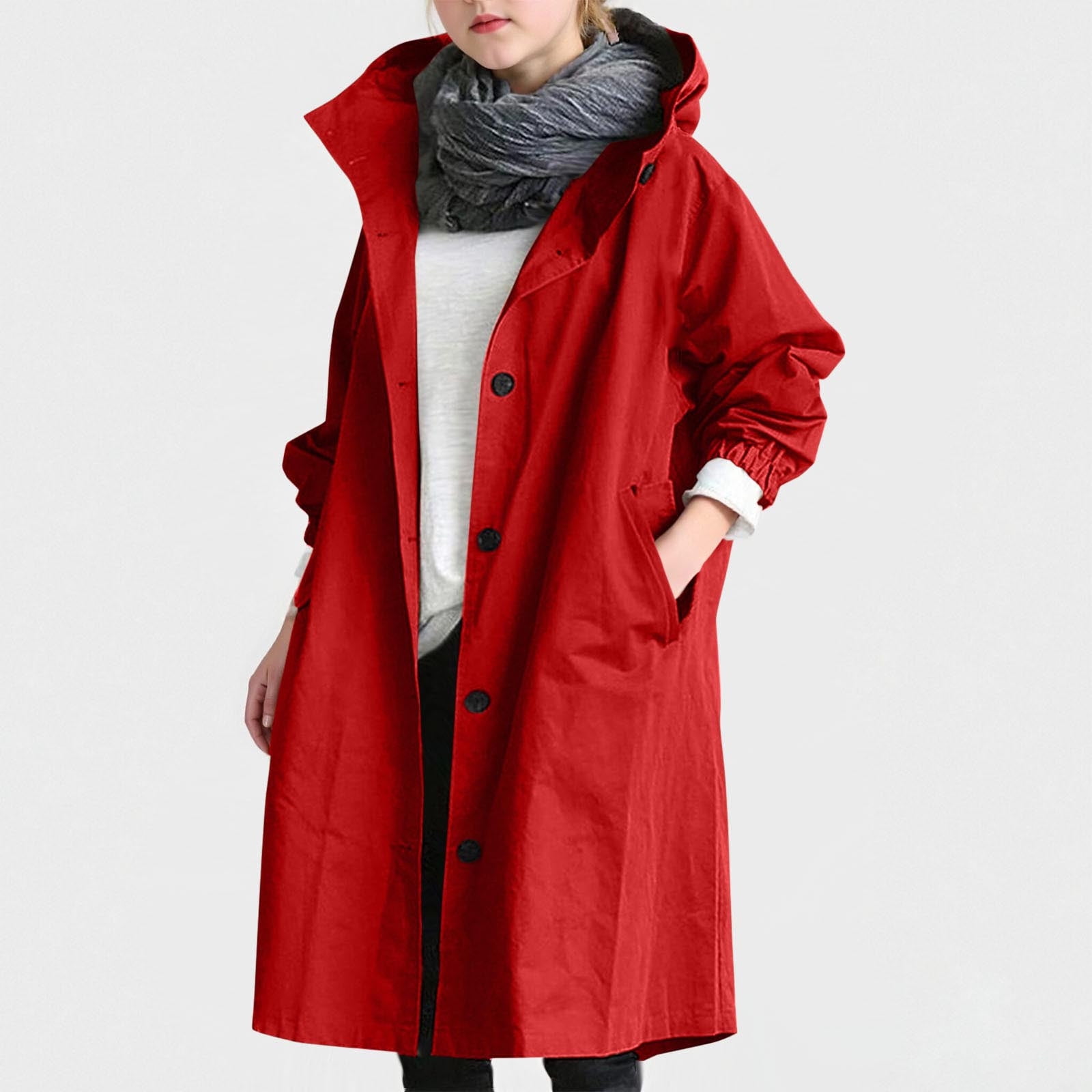 ATOGUTA Girls Dress Coat Button Jackets Fall Winter Outerwear Peacoat ...