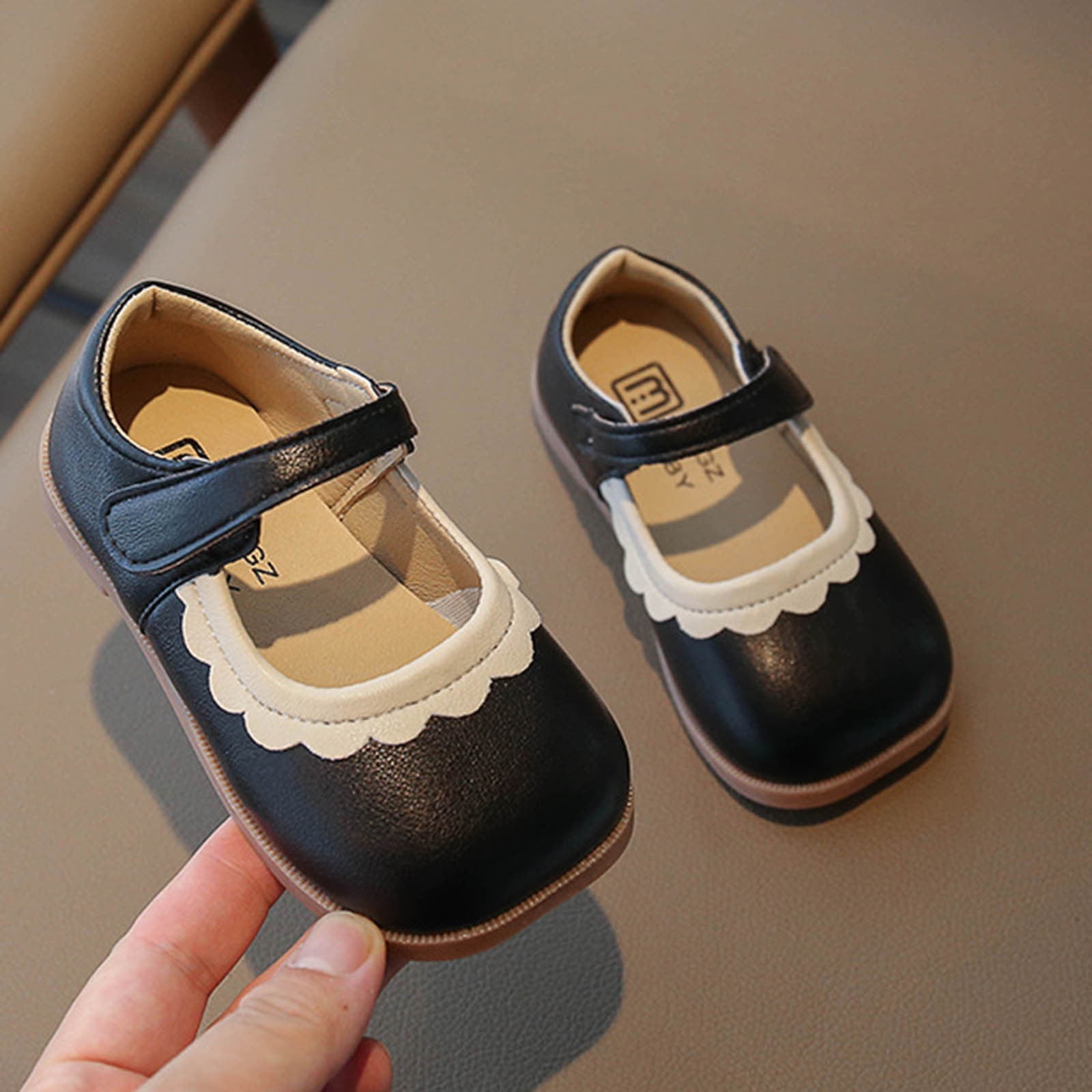 ATOGUTA Girls Dress Shoes Black Ballet Shoes Flower Girls Mary Jane ...