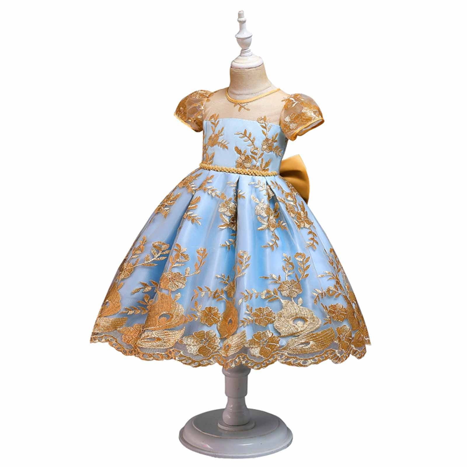 ATOGUTA Girls Fall Dress Yellow Renaissance Dress Kids Medieval ...