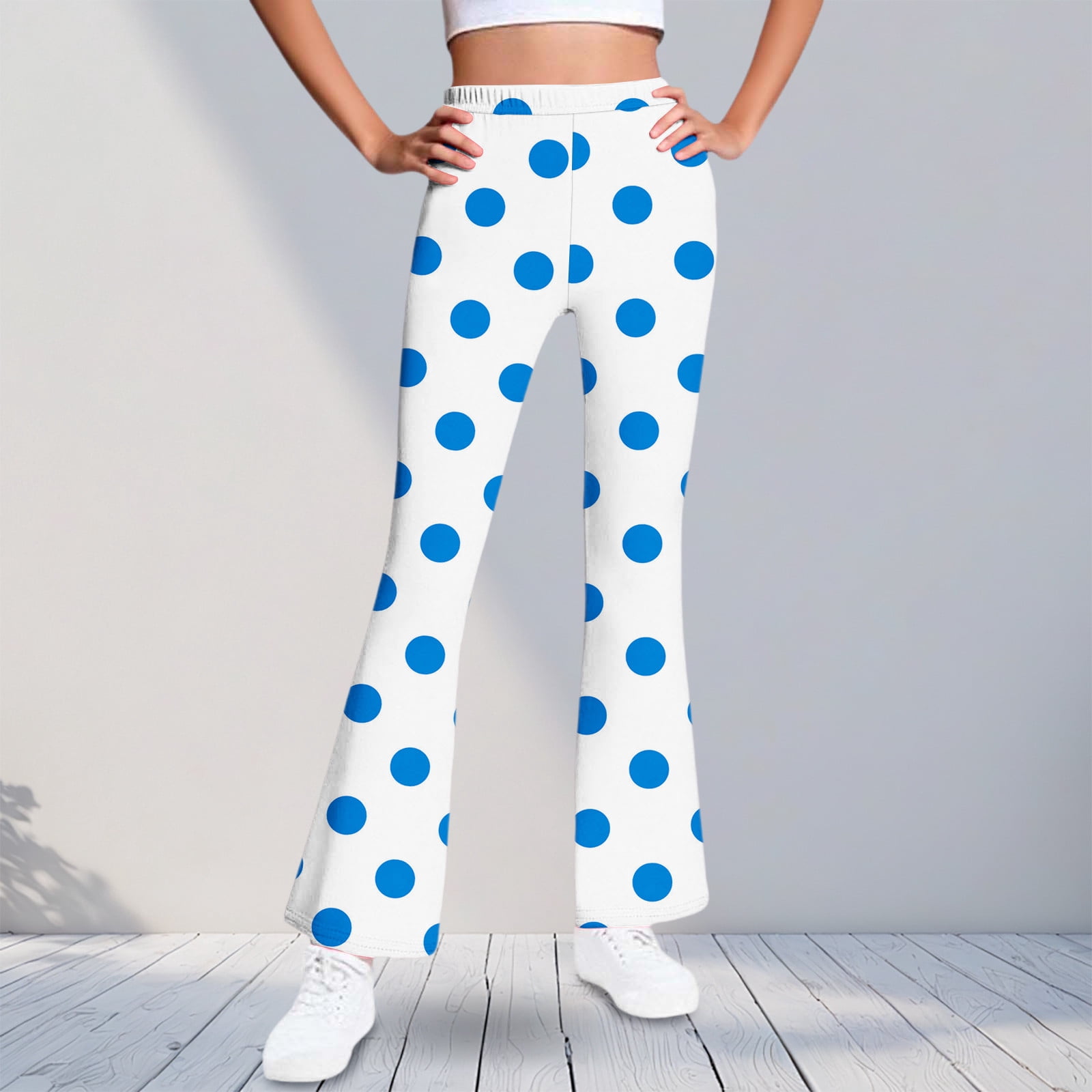 ATOGUTA Girls Flare Pants High Waisted Casual Kids Print Warm Fleece ...