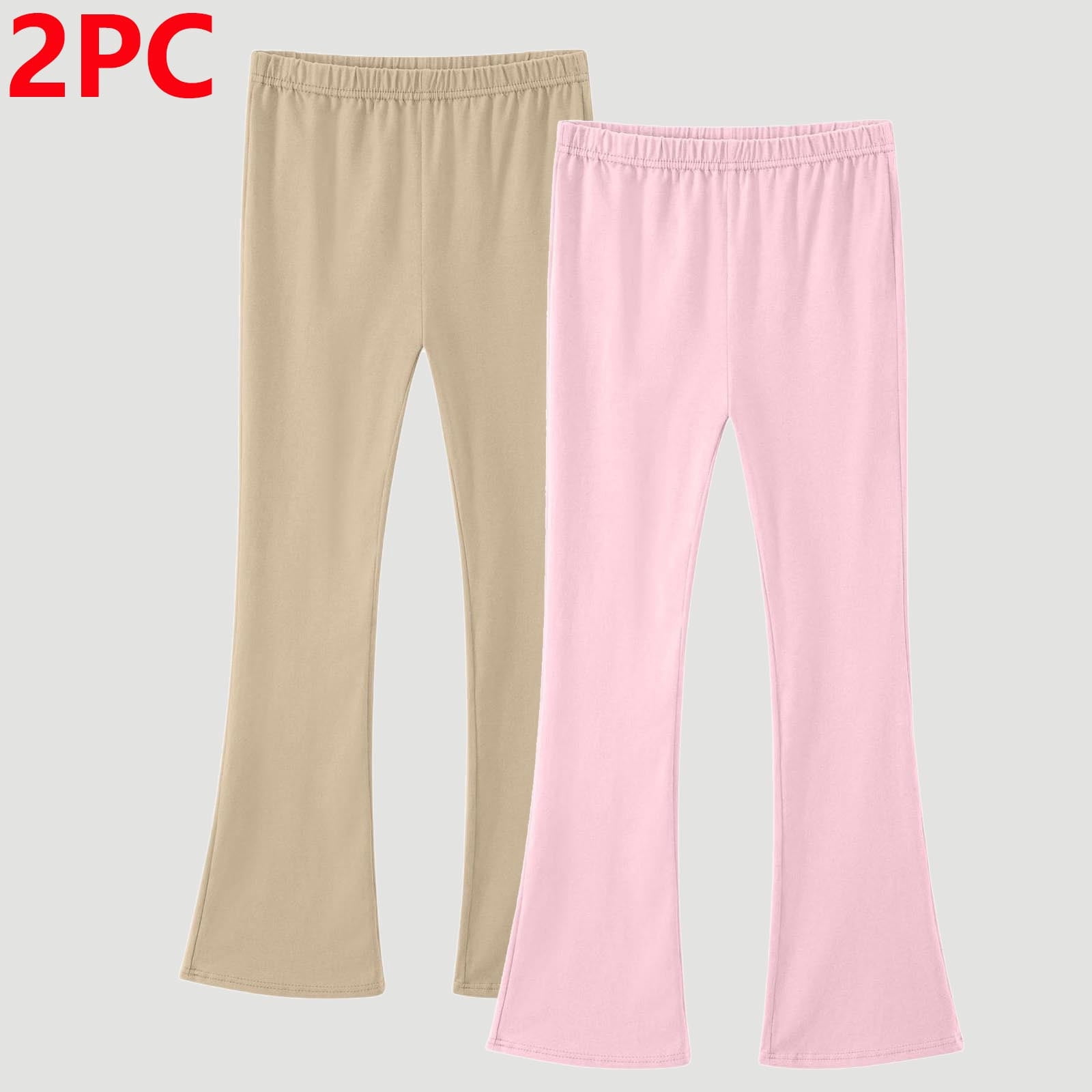 ATOGUTA Girls Flare Pants Size 3T-14 High Waisted Elastic Waist ...