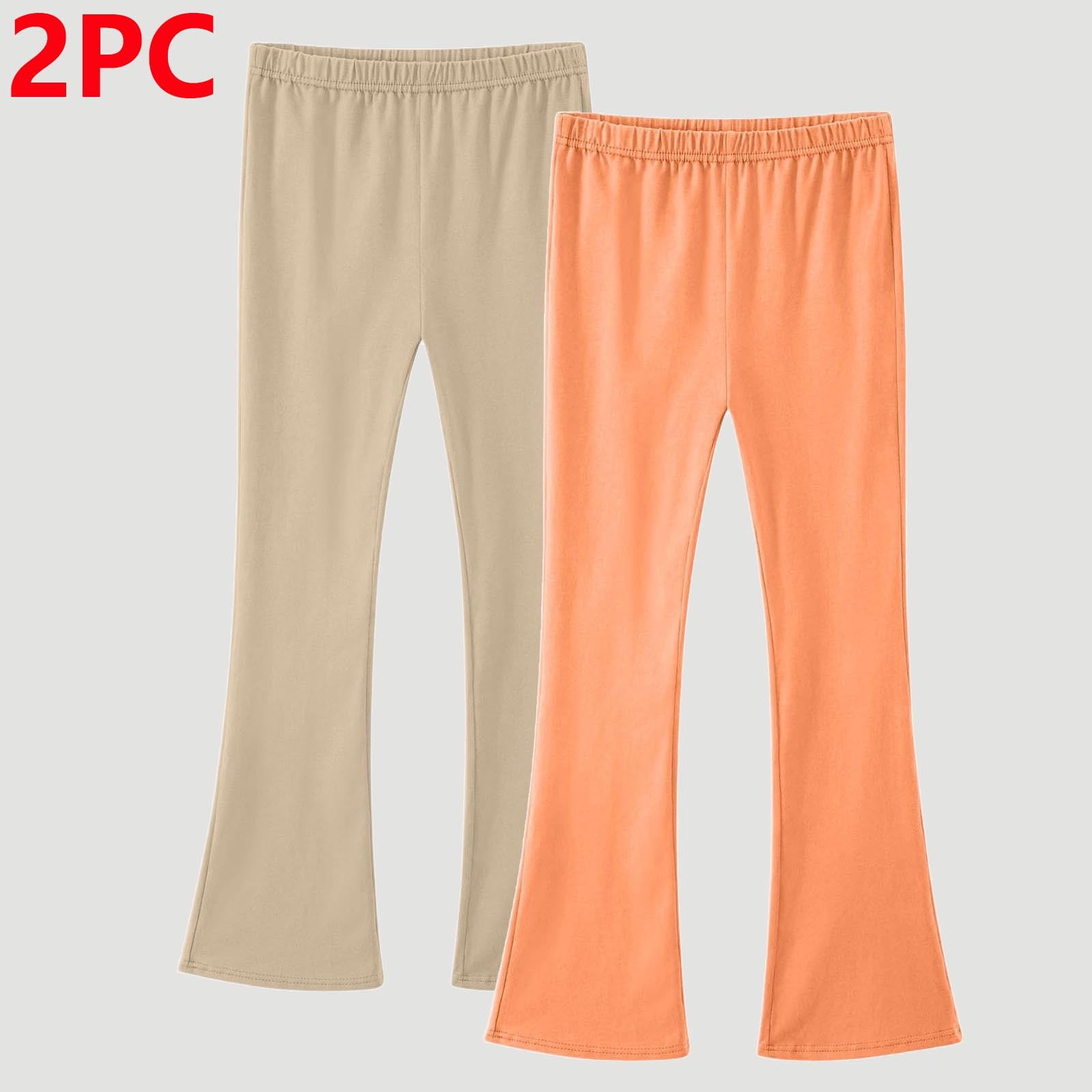 ATOGUTA Girls Flare Pants Size 3T-14 High Waisted Elastic Waist ...