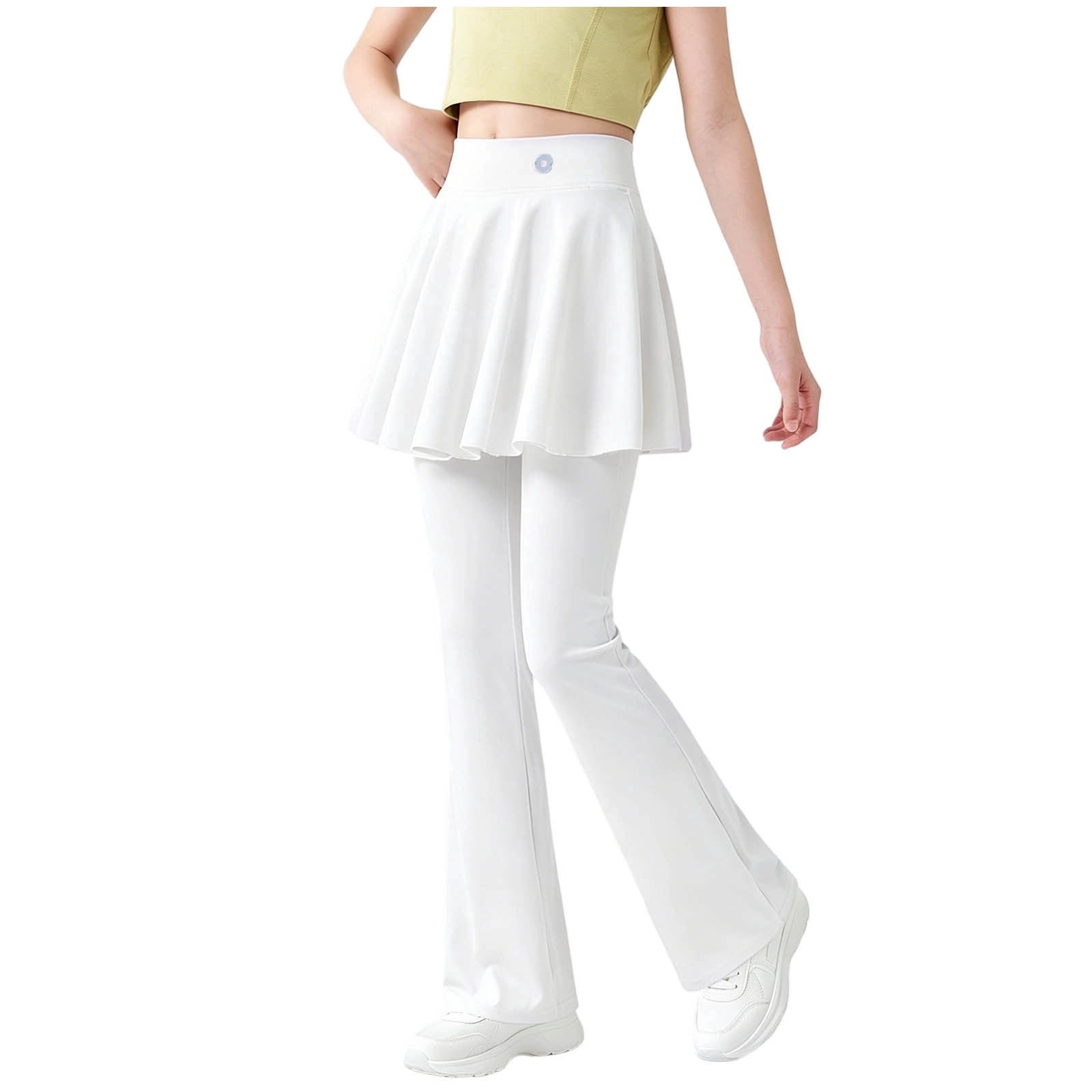 ATOGUTA Girls Flare Pants Uniform Pants Tween School Dressy Bottom ...