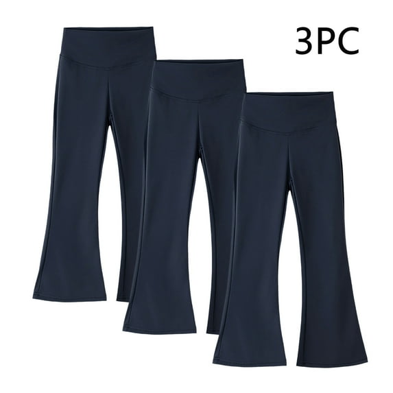 ATOGUTA Girls Flared Leggings 3 Pack High Waisted Yoga Pants Bootcut ...