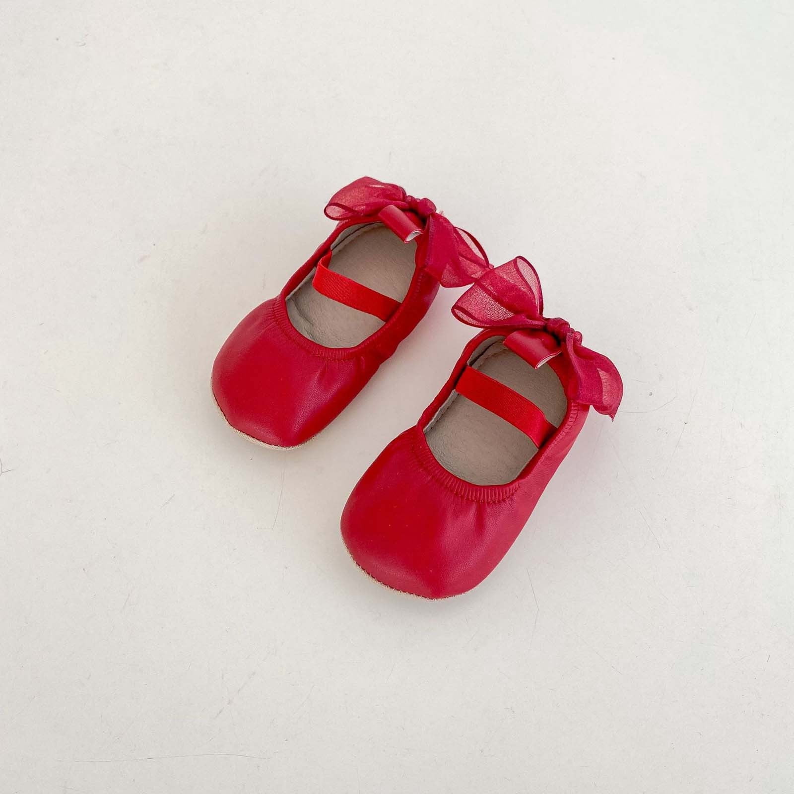 ATOGUTA Girls' Flats Red Ballet Shoes Flower Girls Mary Jane Flats ...