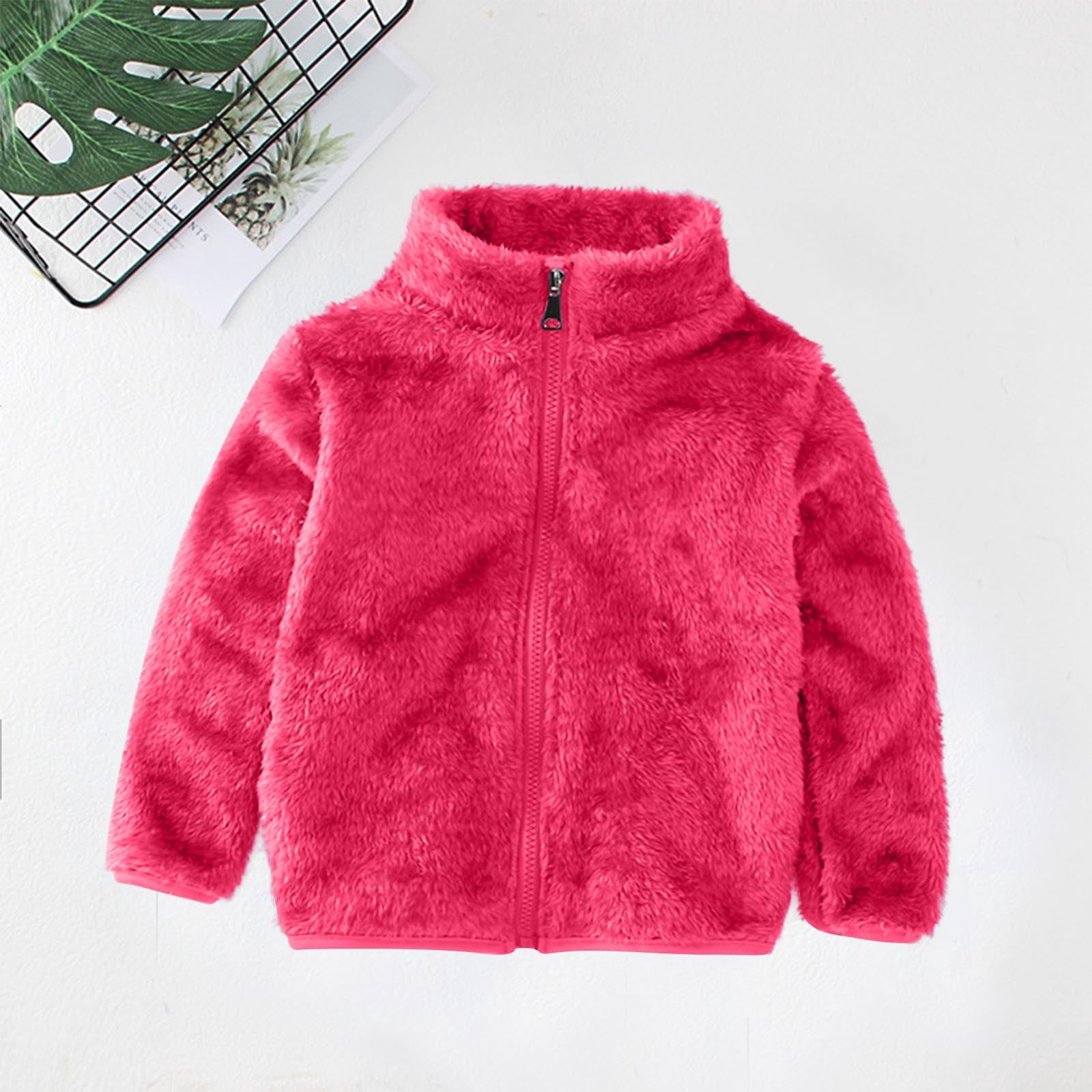 ATOGUTA Girls Fleece Jacket Zip Up Jacket Warm Outwear Unisex Boys ...