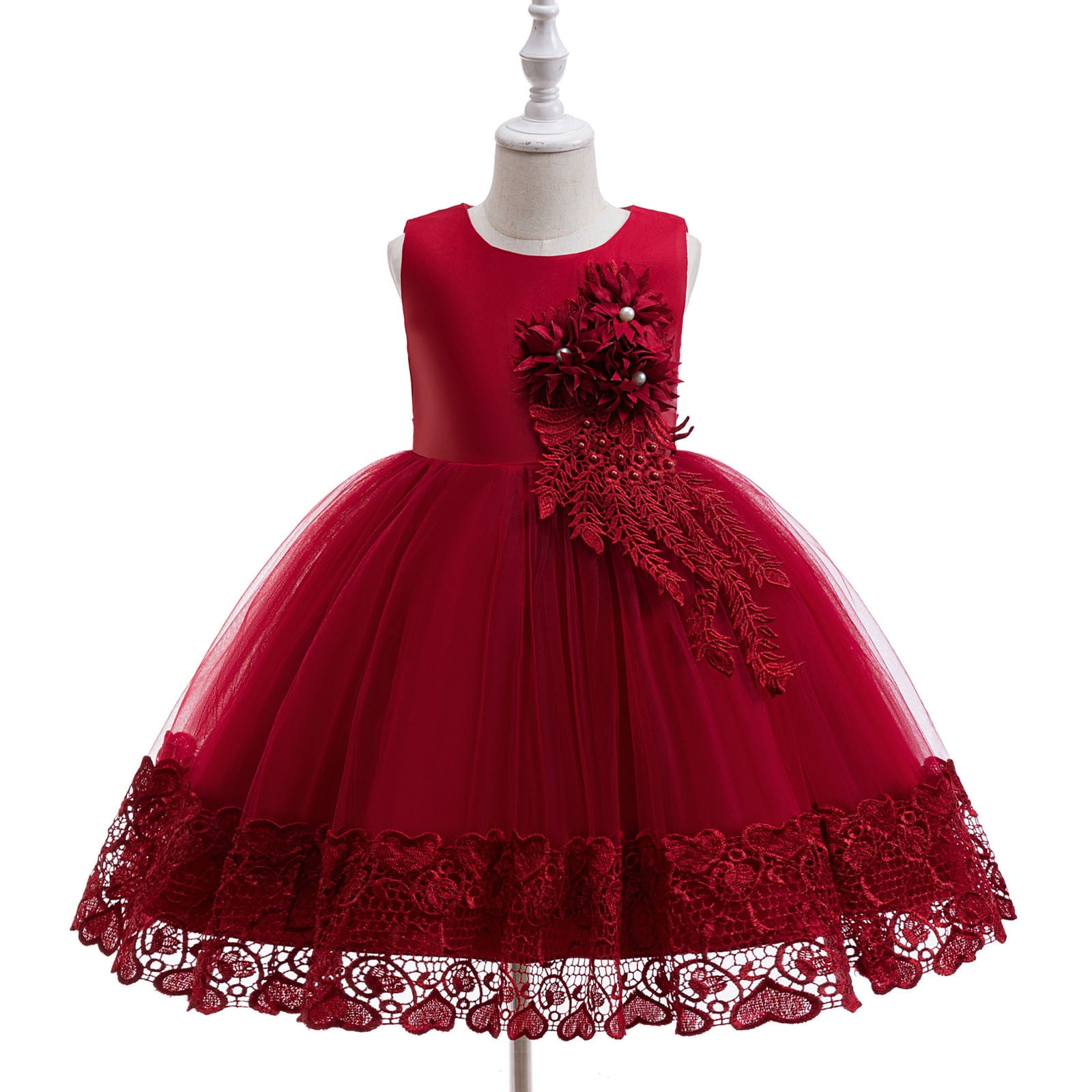 ATOGUTA Girls Formal Dress Tulle Dress Bridesmaid Summer Wedding ...