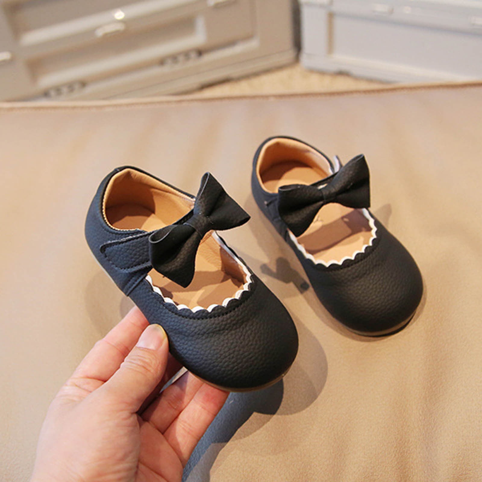 ATOGUTA Girls Formal Shoes Black Ballet Shoes Flower Girls Mary Jane ...
