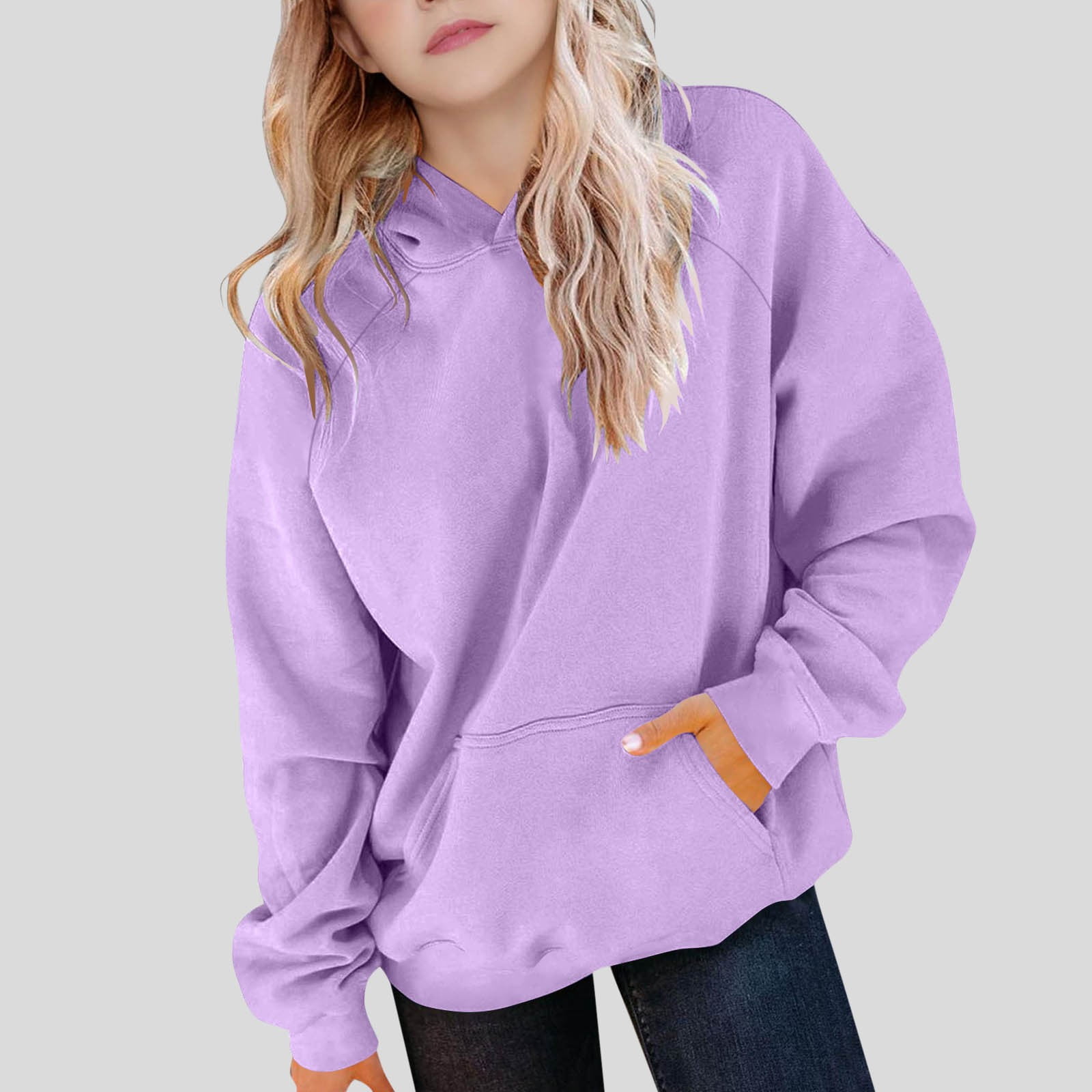 ATOGUTA Girls Lightweight Sweatshirt Size 5T-15 Thick Warm Hoodie with ...