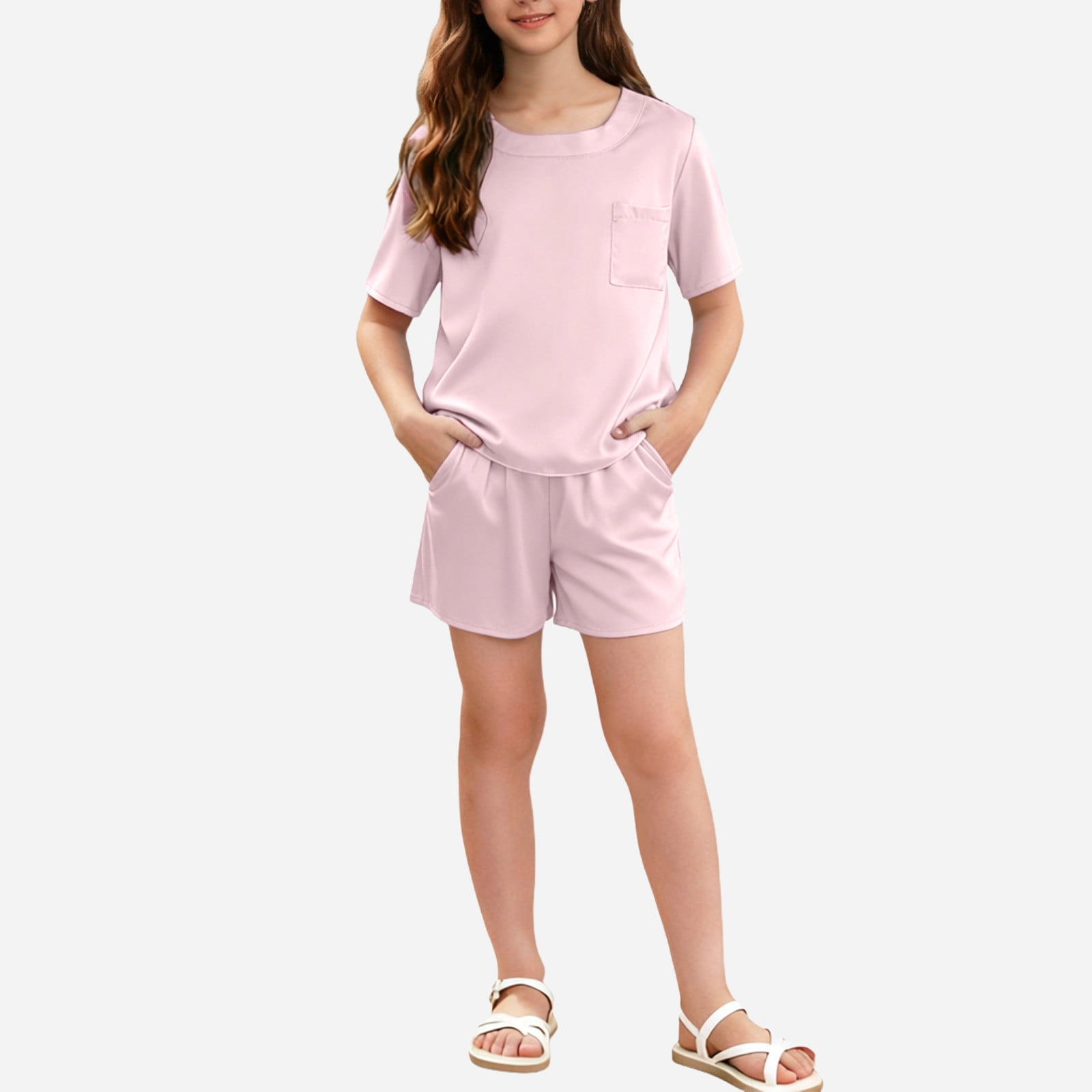 ATOGUTA Girls' Outfit Soft Short Sleeve Pjs Set Sleepwear Nightwear ...