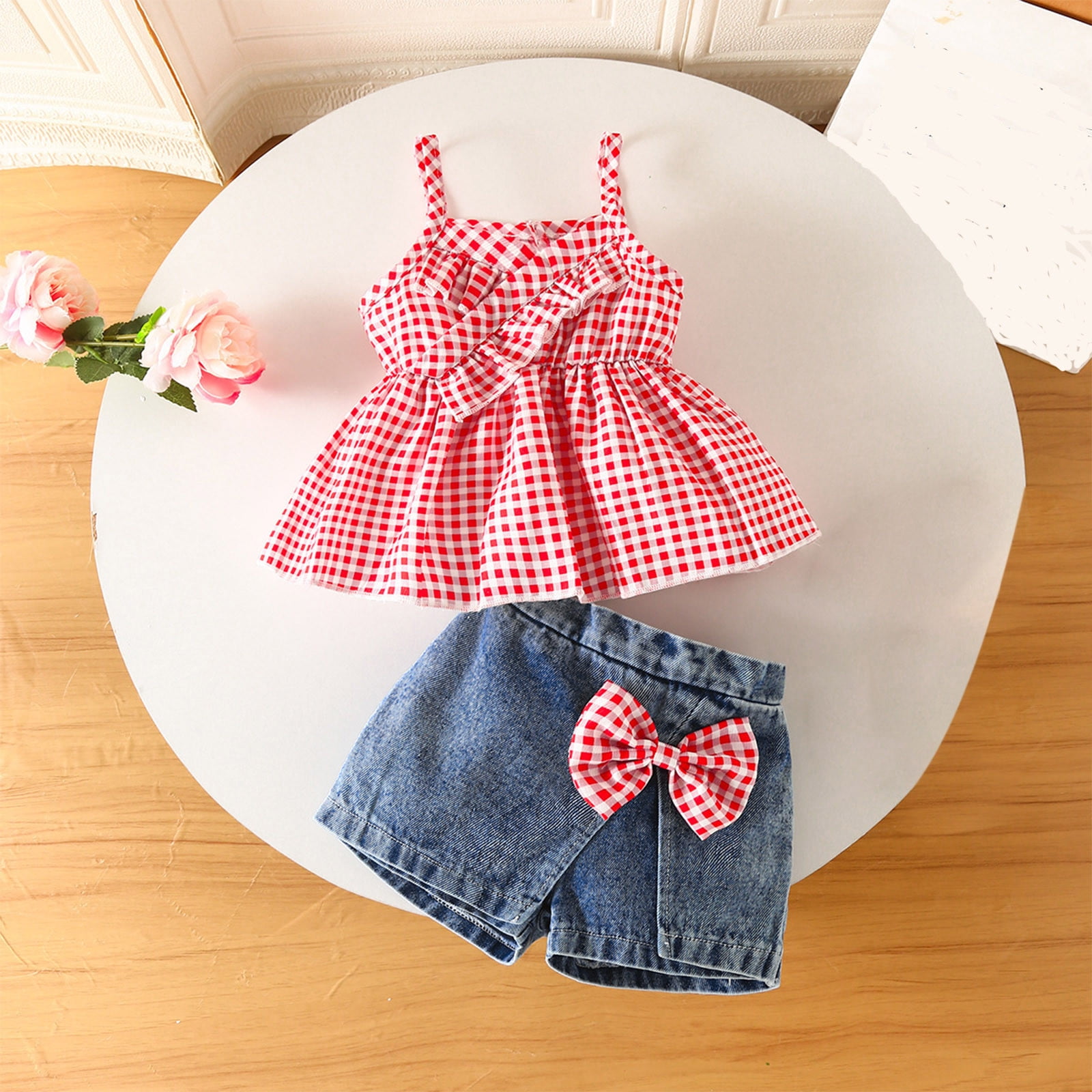 ATOGUTA Girls Outfit Two Piece Summer Outfit Tank Top and Shorts Kids ...