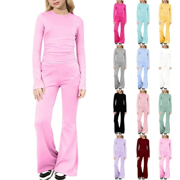 ATOGUTA Girls Outfits Kids Long Sleeve Tops and Pants Sweatsuit ...