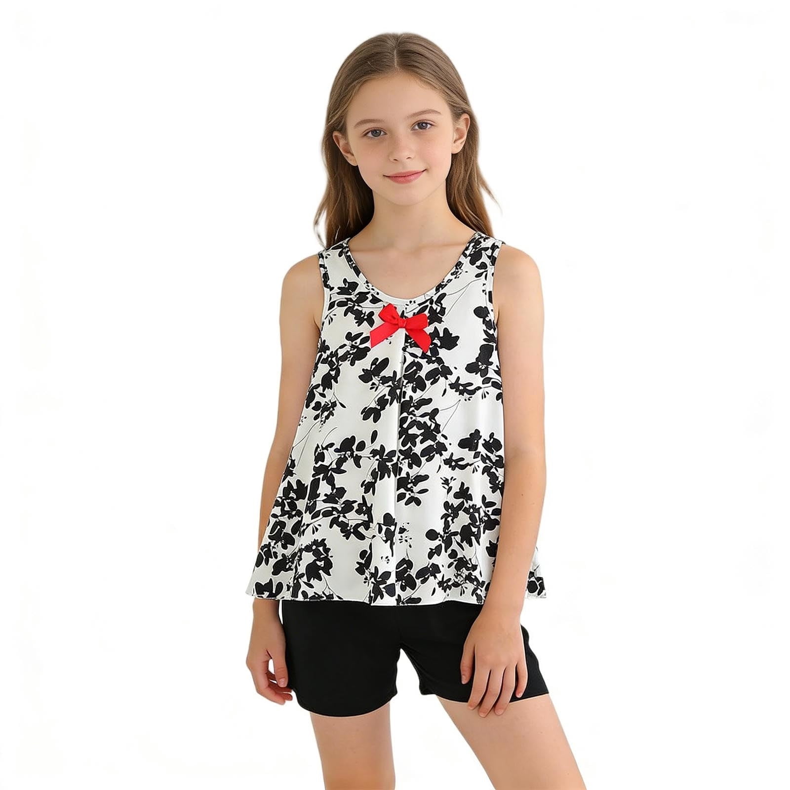 ATOGUTA Girls Outfits Sleeveless Crewneck Tops and Shorts Cute Summer 2 ...